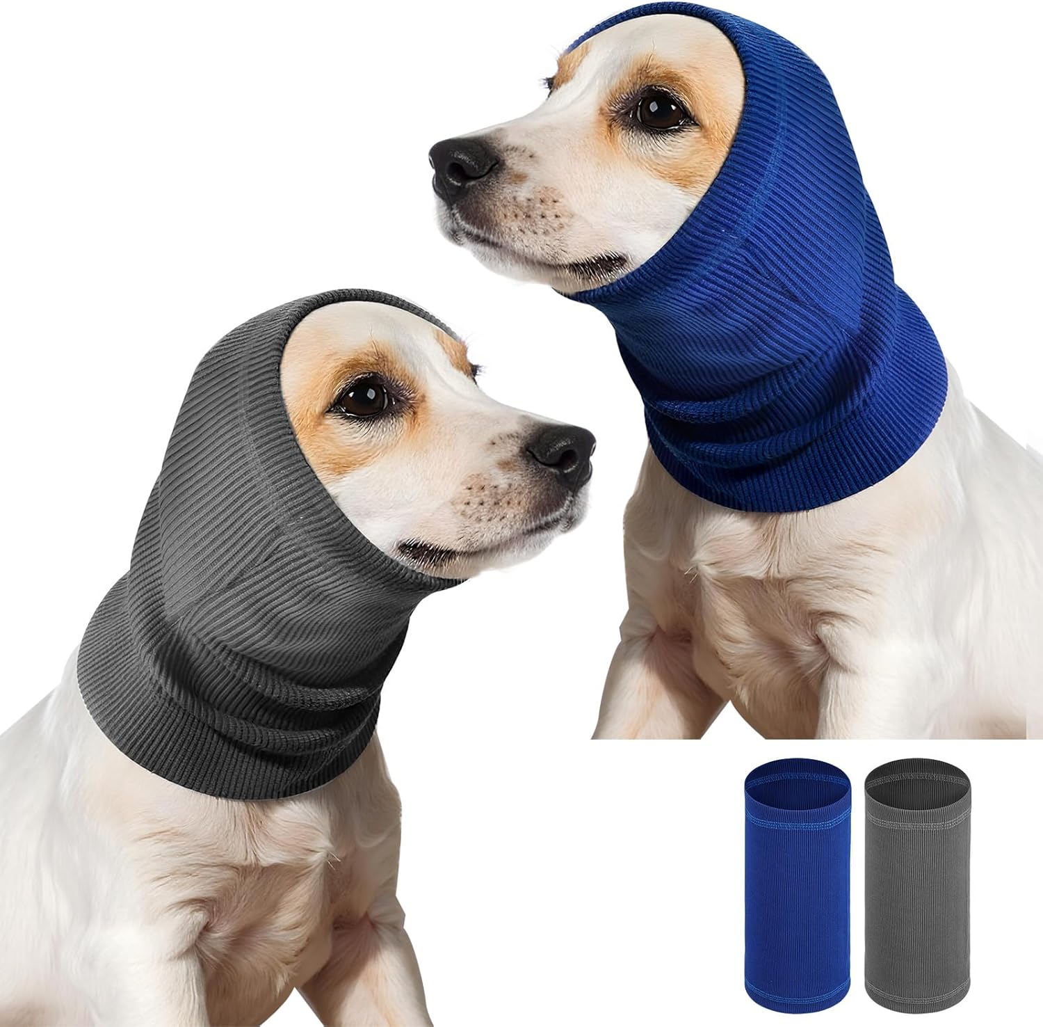 2 Pcs Dog Calming Hoodie Anxiety Relief Dog Ear Wrap Cover Noise ...