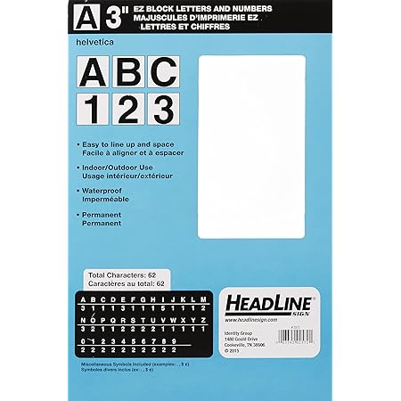 Amazon.com : Headline Sign 31312 Stick-On Vinyl Letters, White, 3-Inch ...