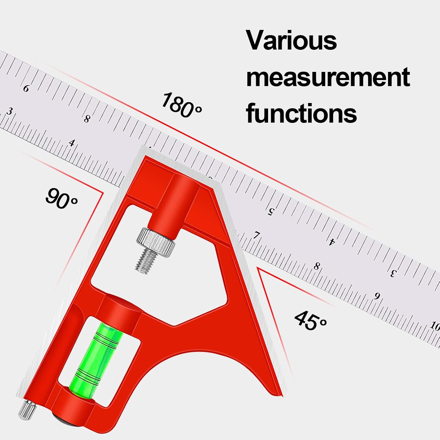 AIRAJ PRO Combination Square With 2 Pencils,12Inch/300mm carpenters set ...