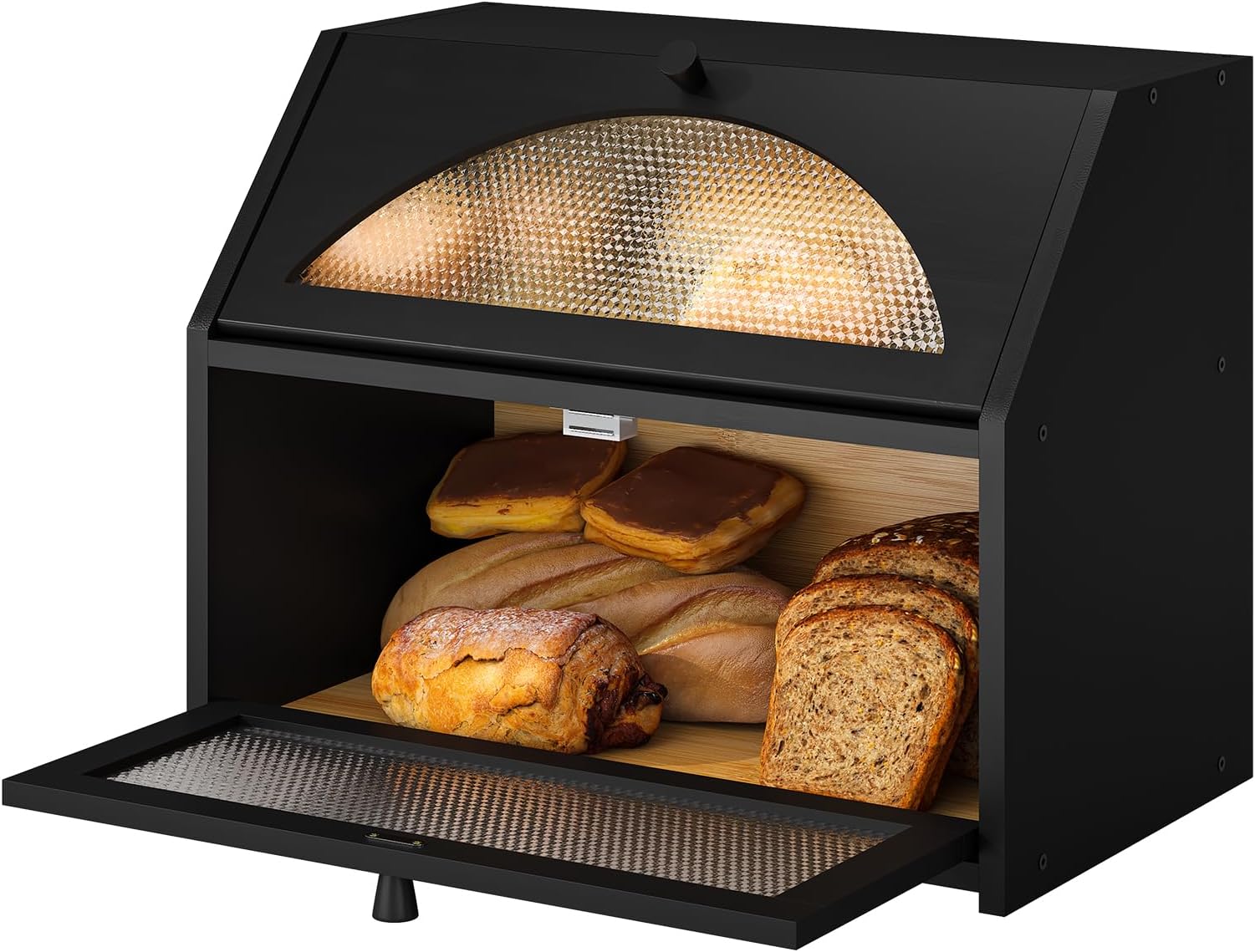 Amazon.com: ayacatz Extra Large Space Saving Vertical Bread Box - Holds ...