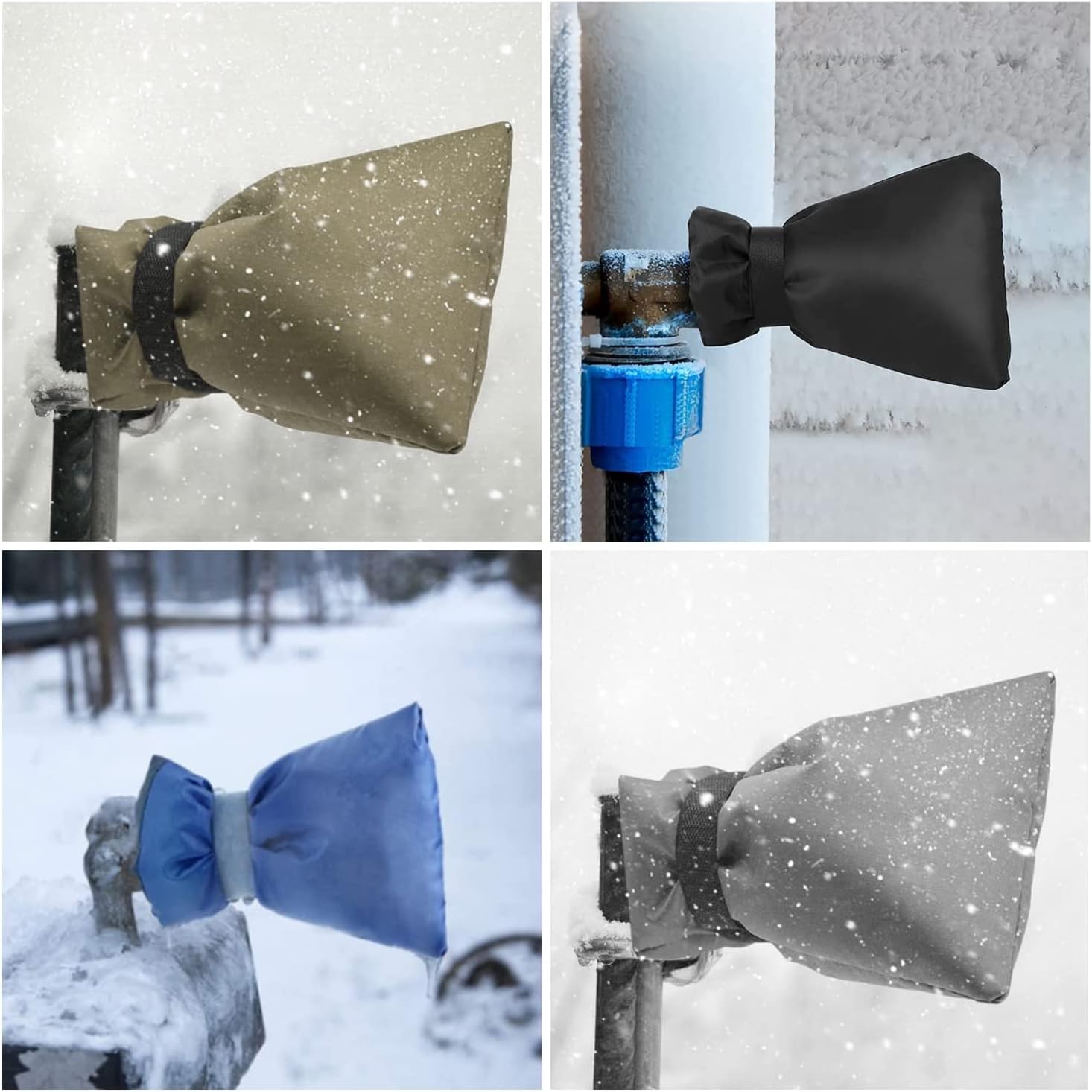 4 Pack Outdoor Faucet Cover, Garden Faucet Socks for Winter Freeze ...