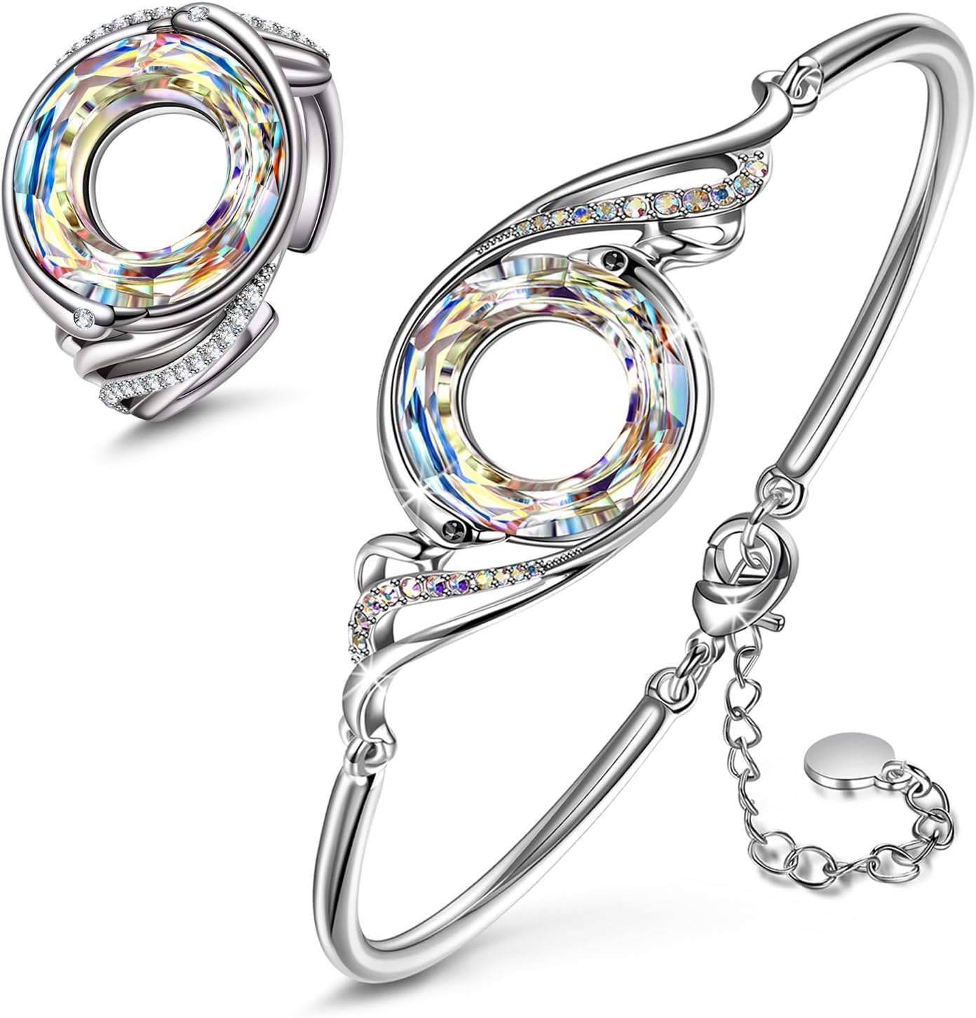 Amazon.com: Kate Lynn Rising Phoenix Bracelet & Ring Set, Symbol of ...