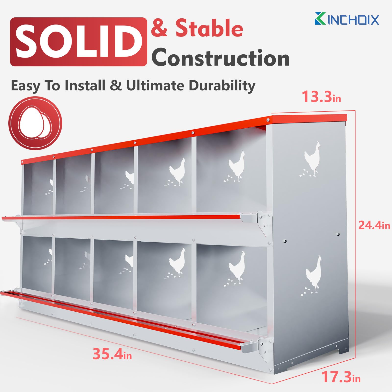 Snapklik.com : Chicken Nesting Boxes - 10 Compartment Metal Poultry ...