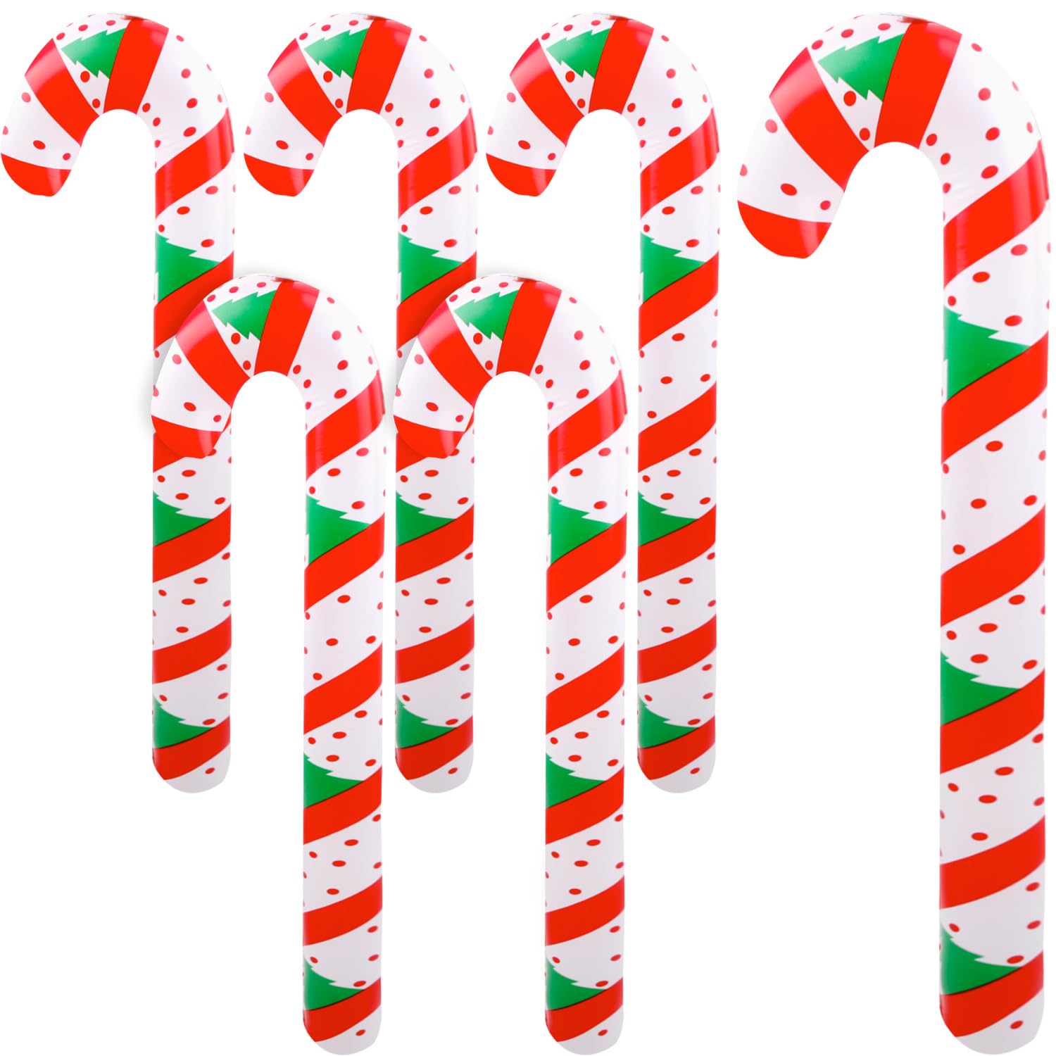 Amazon.com: 6 Pack 47.2 Inch Christmas Inflatable Candy Canes Jumbo ...