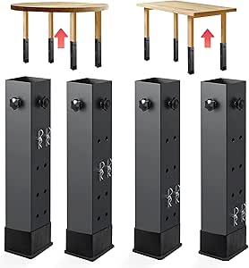 Amazon.com: VeloZap Table Leg Extenders Square, Metal Folding Table ...