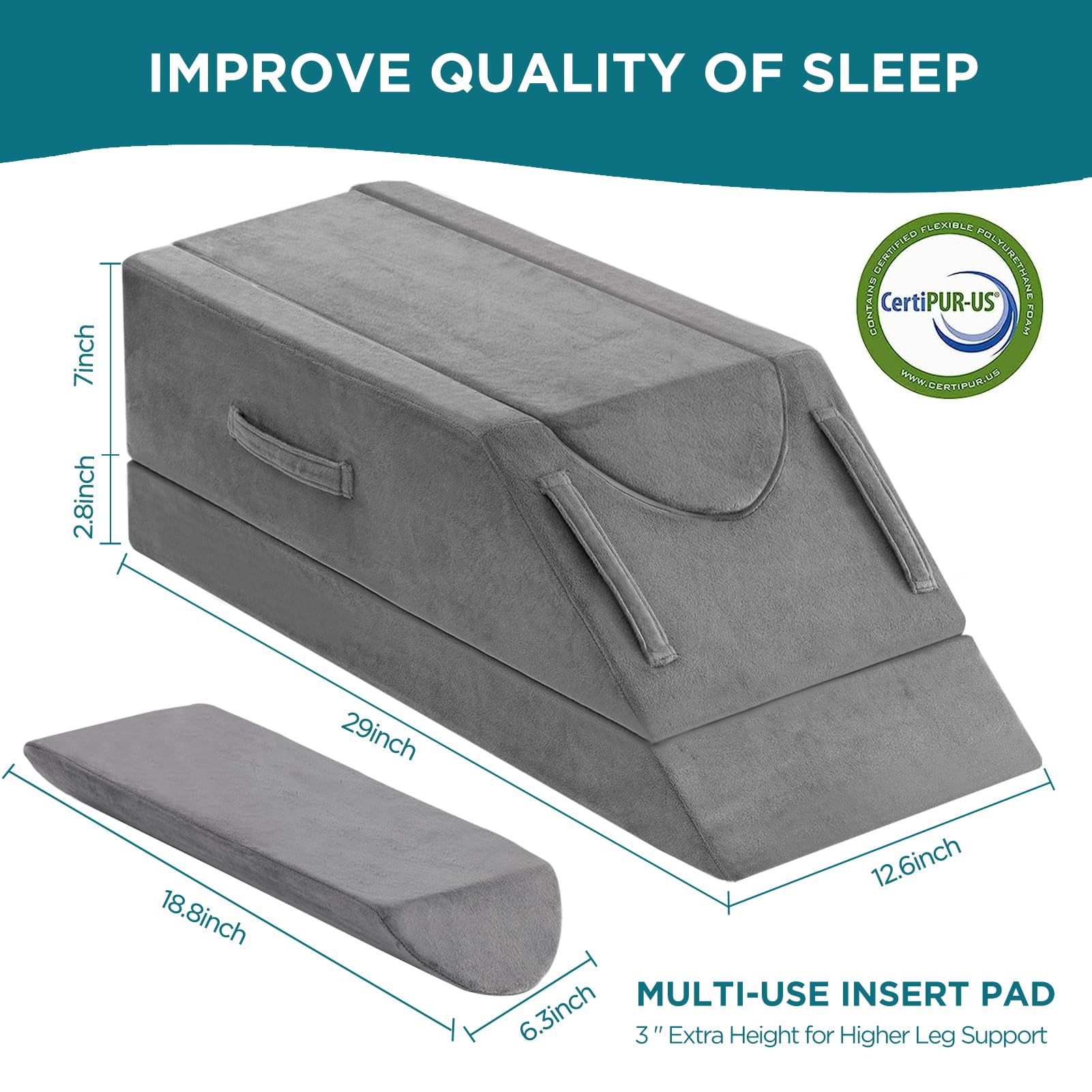 Snapklik.com : UBBCARE Leg Elevation Pillows For After Surgery, Memory ...