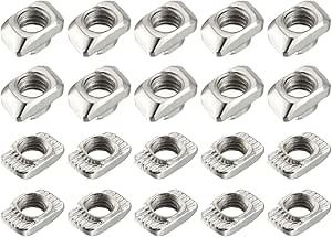 Amazon.com: METALLIXITY Sliding T Slot Nuts (M5 Thread) 20pcs, Carbon Steel T-Slot Nut Hammer ...