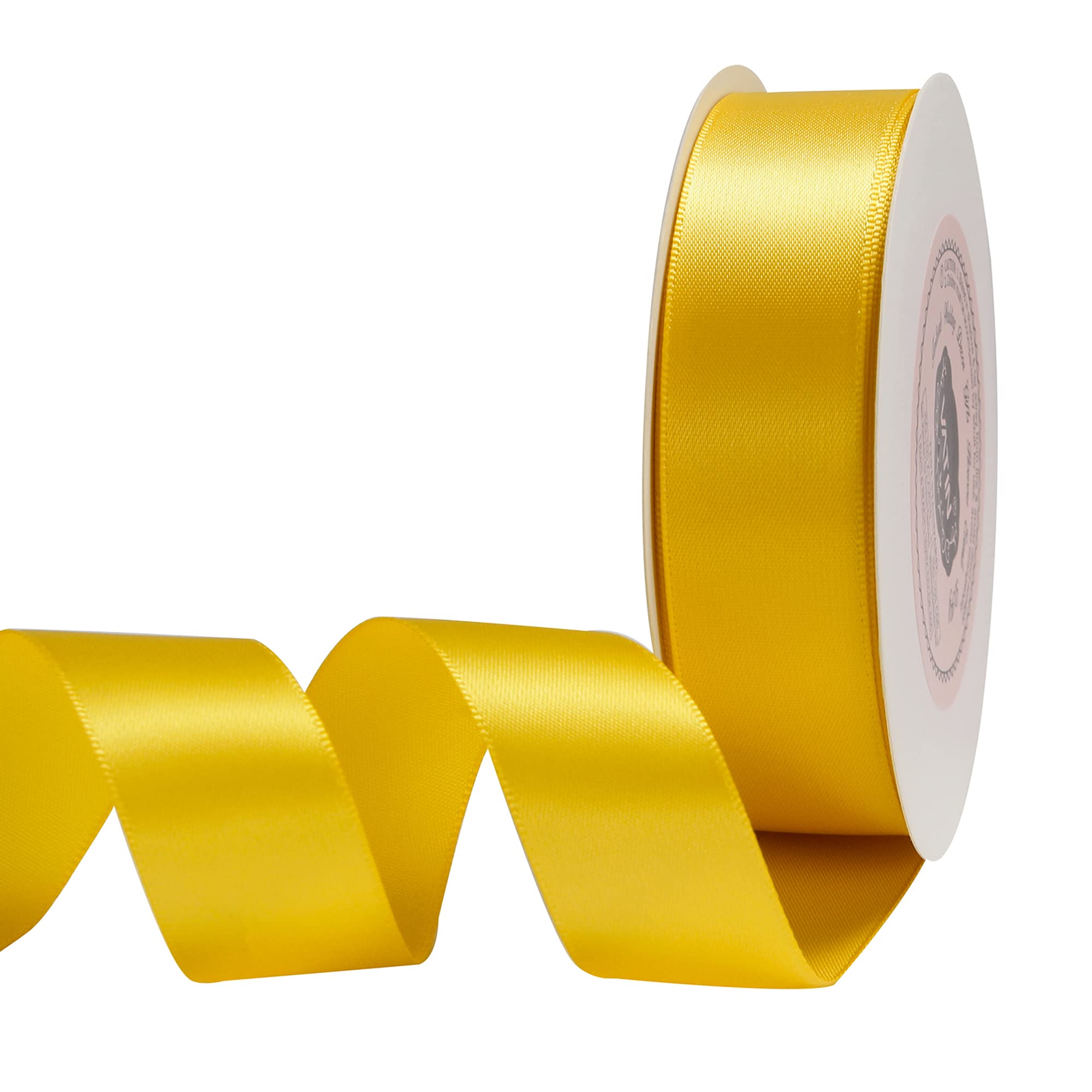 Snapklik.com : VATIN 7/8 Inch Wide Maize Yellow Single Faced Polyester ...