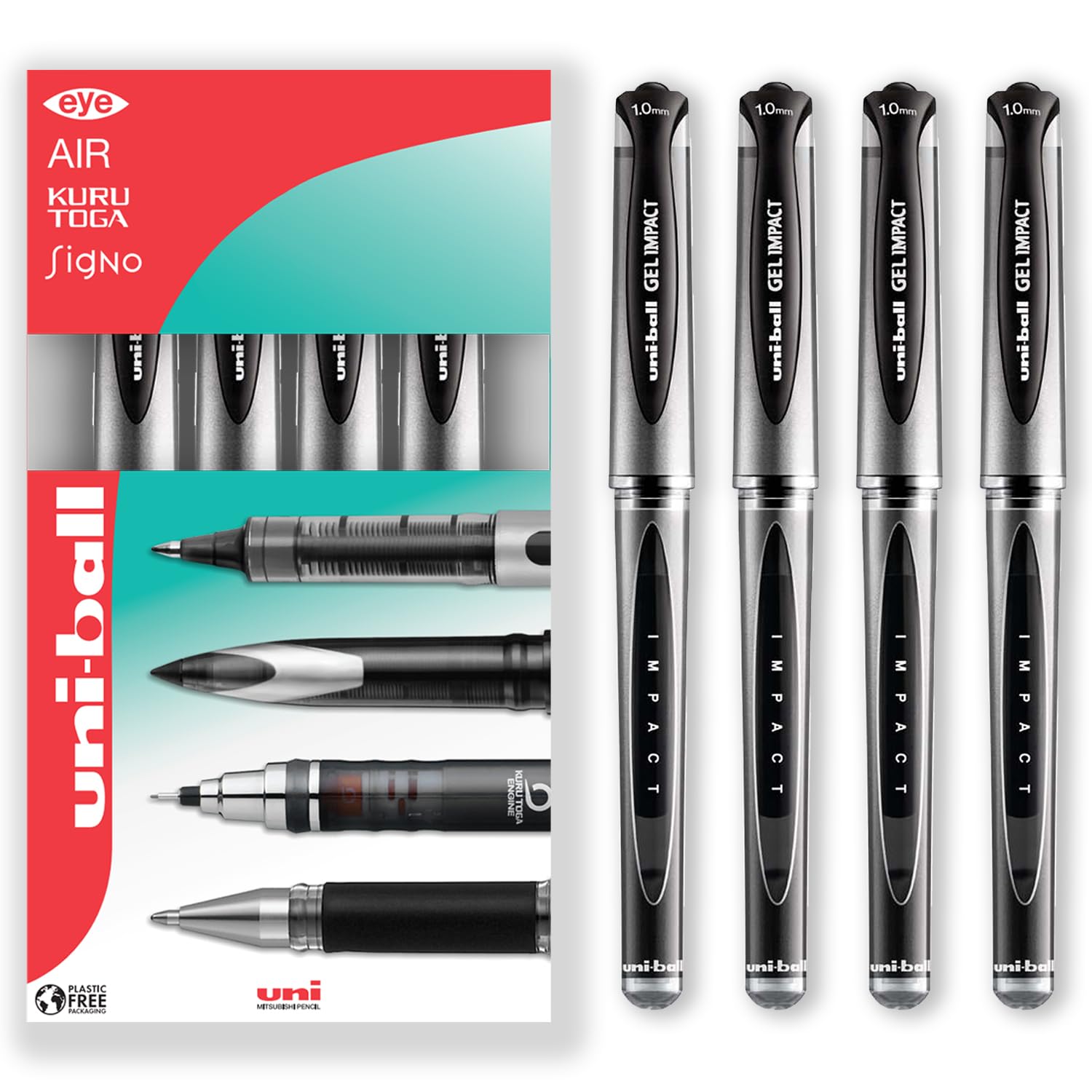 uni-ball Gel Impact Broad - UM-153S Rollerball Pens - 1.0mm Nib Tip ...