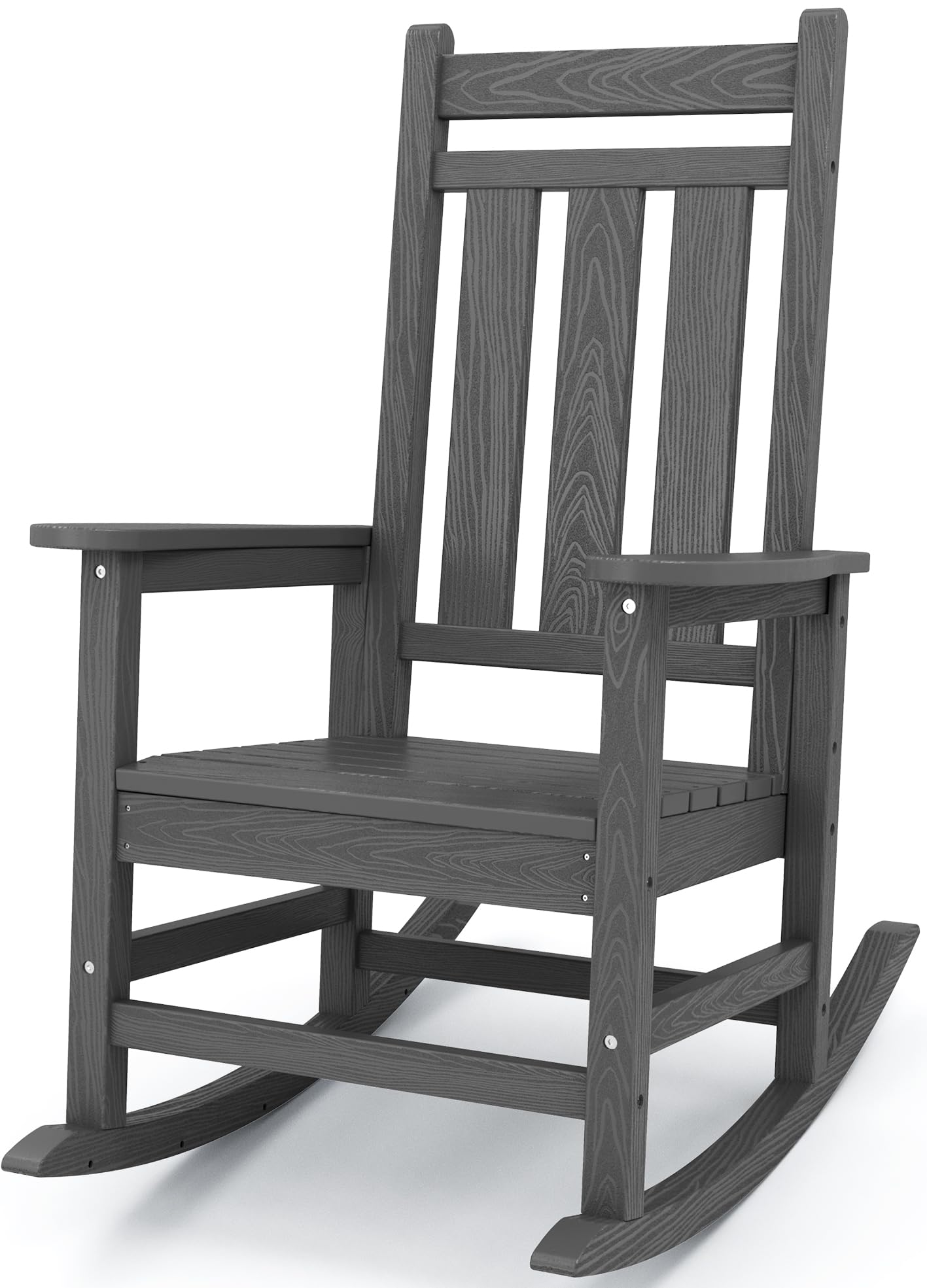 KINGYES Outdoor Patio Rocking Chair, Gray 1 pc Grey for sale | Delran ...