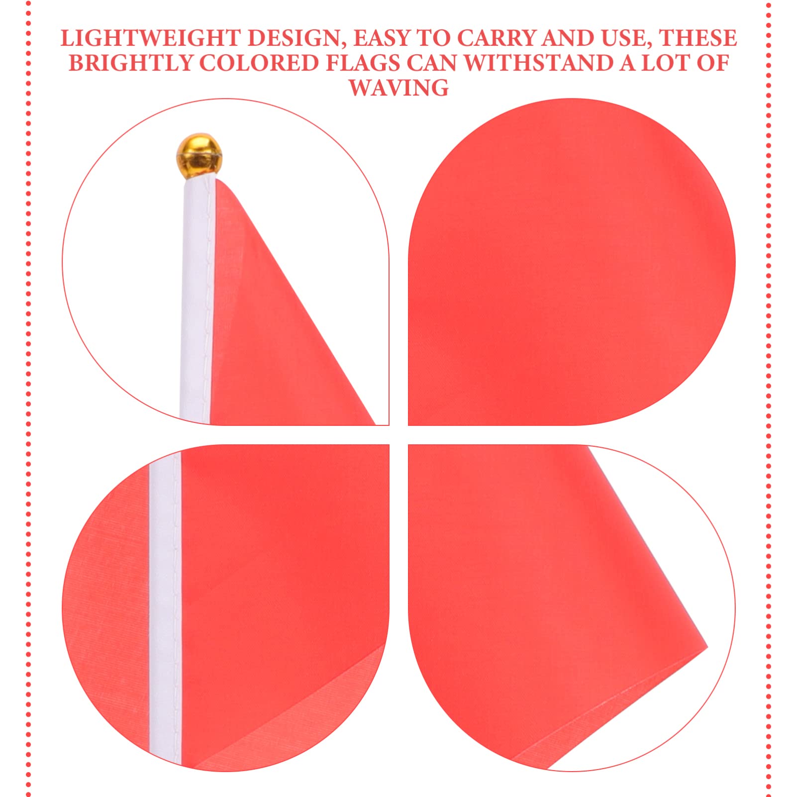 jojofuny 10pcs Marking Flags Red Yellow Utility Flags Survey Flags ...