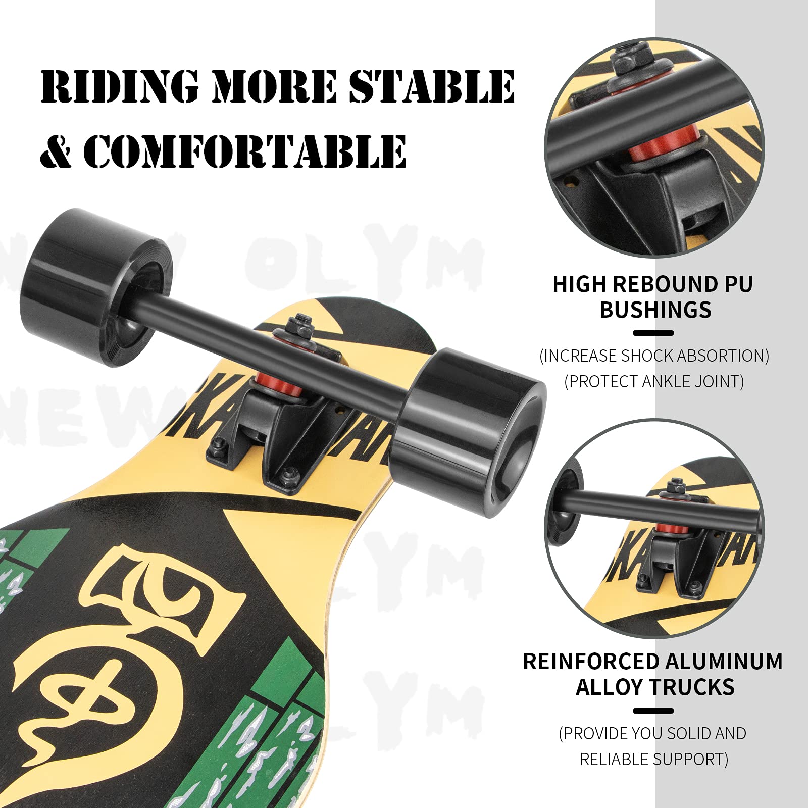 Snapklik.com : New Olym Longboard Skateboard 41 Inch 8 Layer Canadian ...