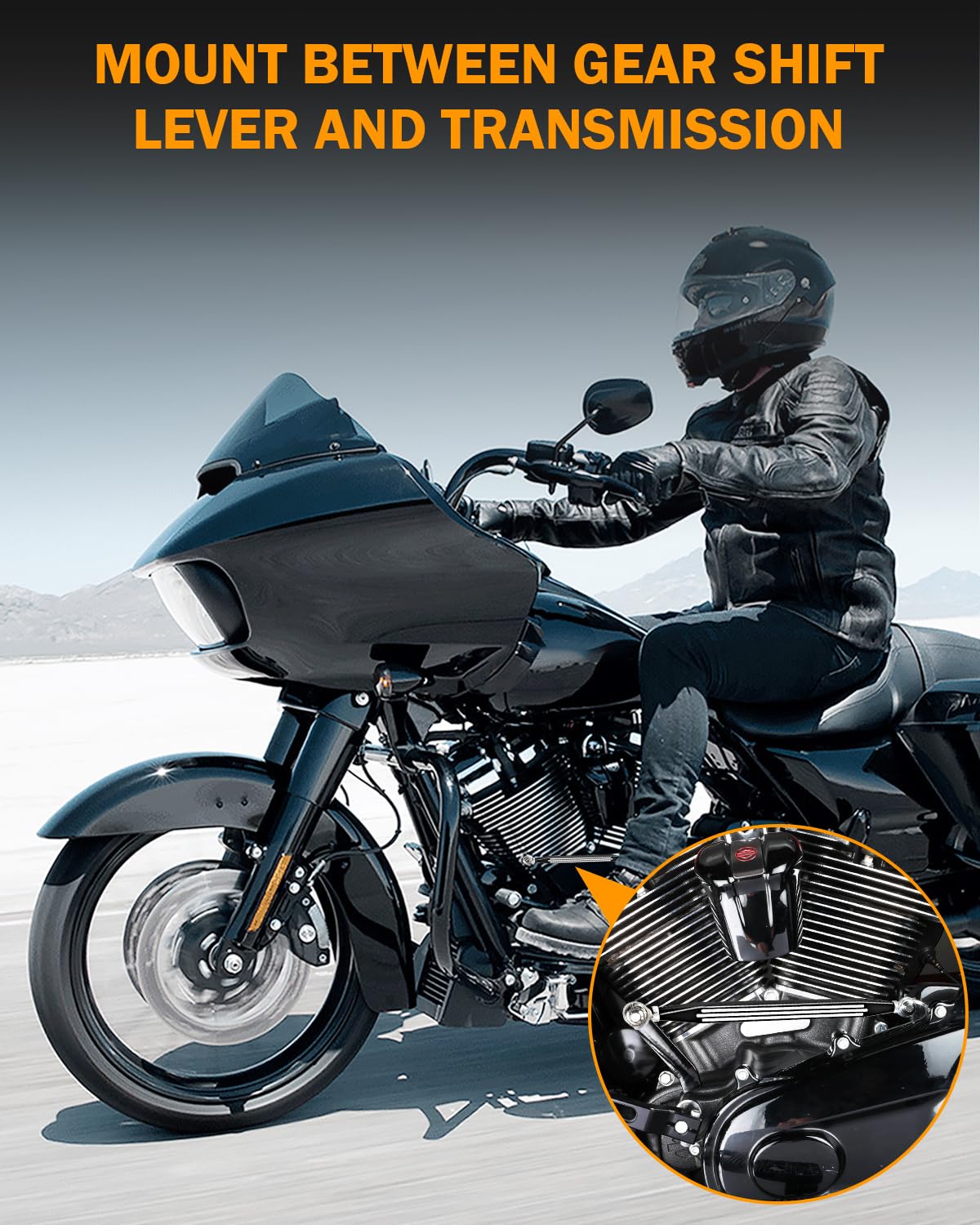 Snapklik.com : Black Shift Linkage Shifter Compatible For Harley ...