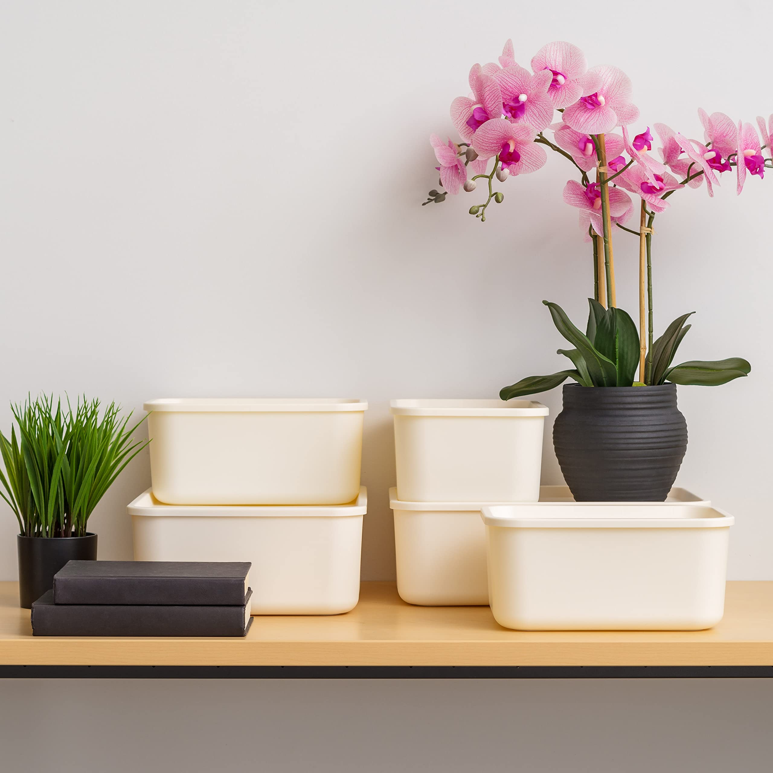 Snapklik.com : IRIS USA Plastic Modular Basket COMBO (S/M/L), Storage Bins