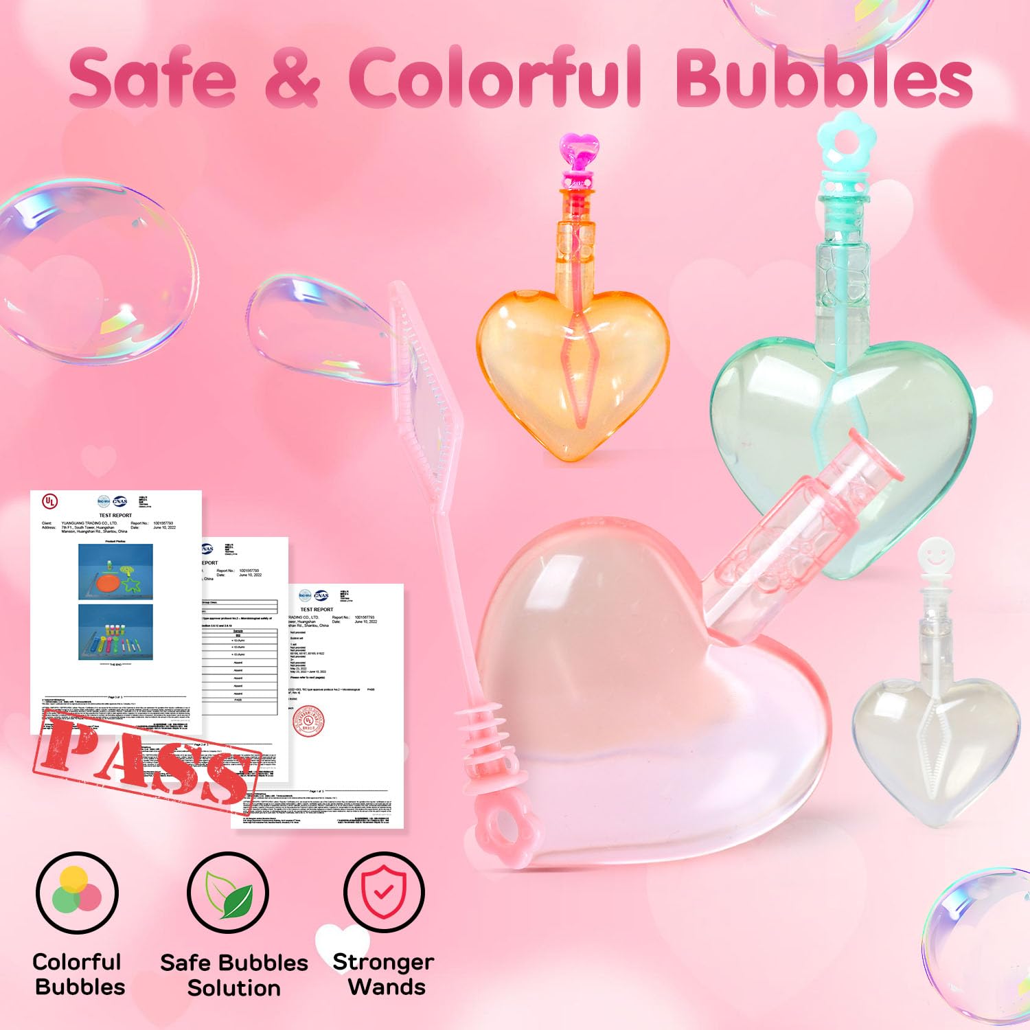 Snapklik.com : TOY Life 24 Heart-Shaped Valentines Day Cards & Bubbles