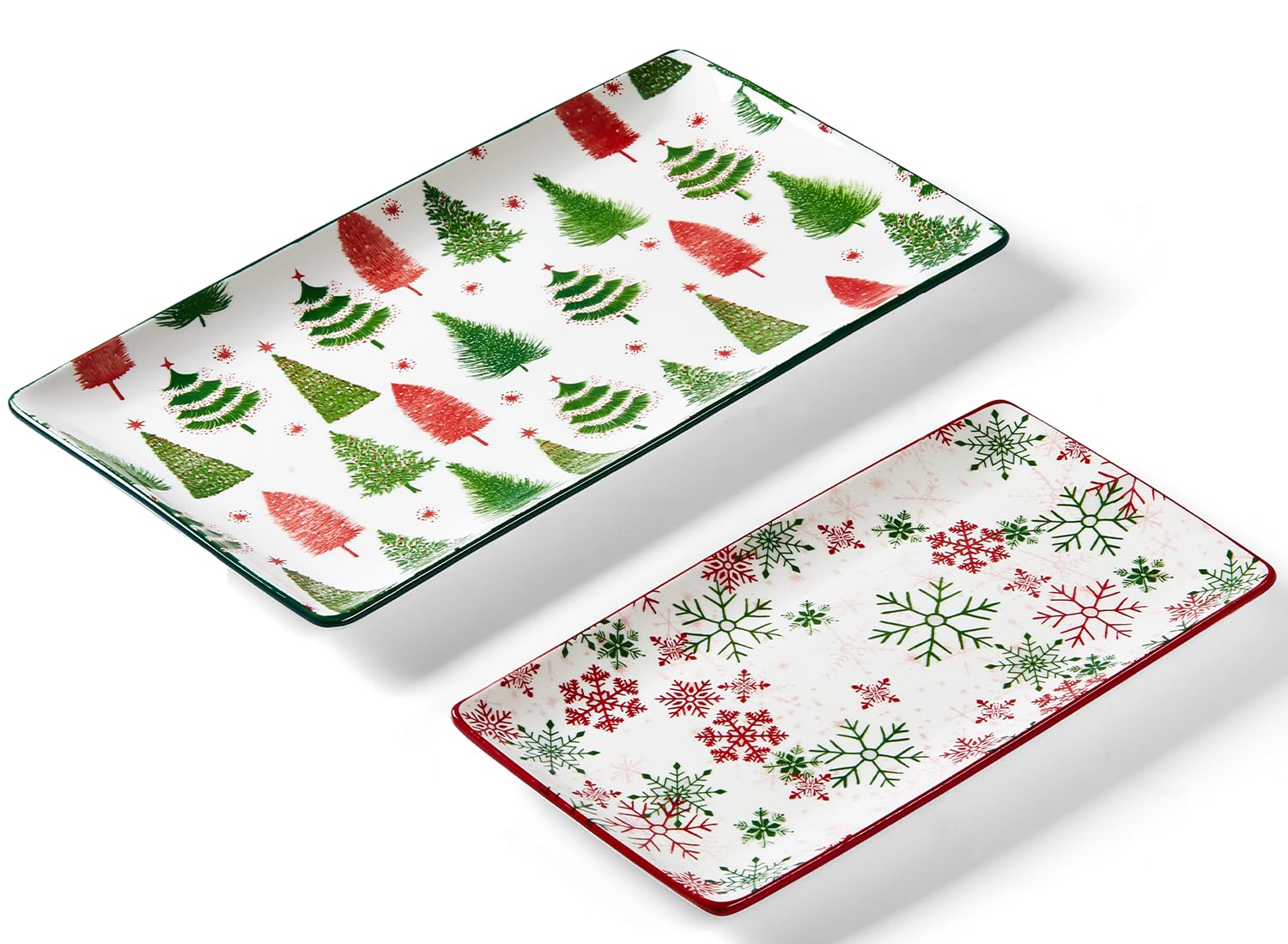 Amazon.com | Metahom Christmas Large Serving Platters, Ceramic ...