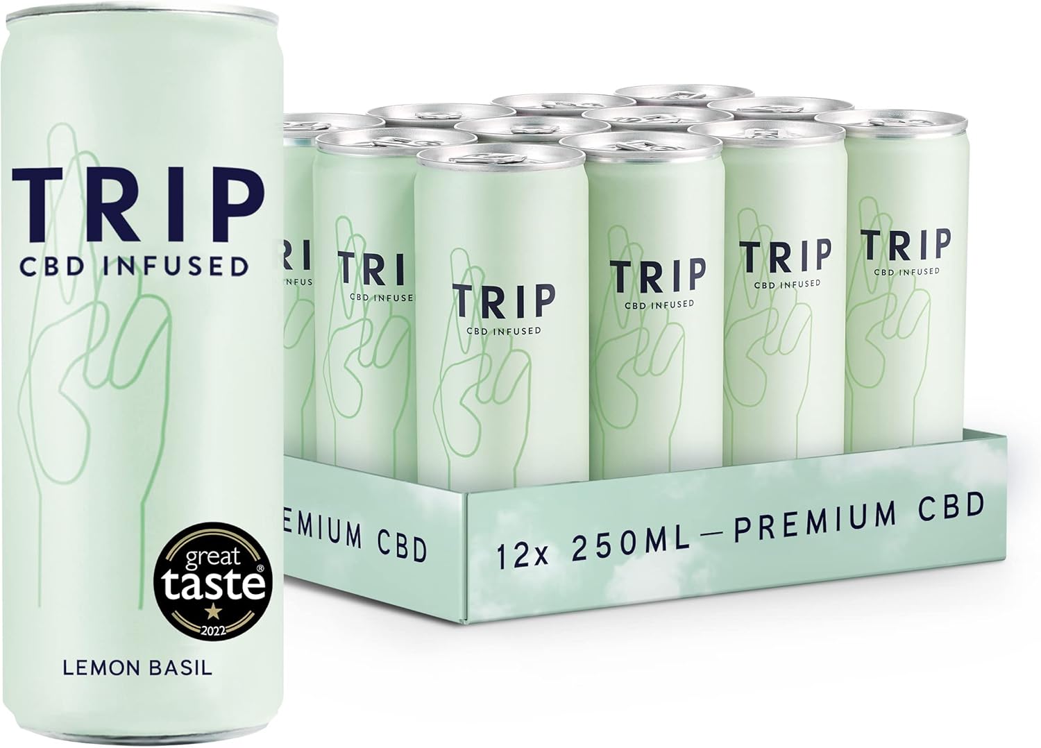 TRIP CBD Infused Drink: Lemon Basil (Pack of 12 x 250 ml) | Low Calorie ...