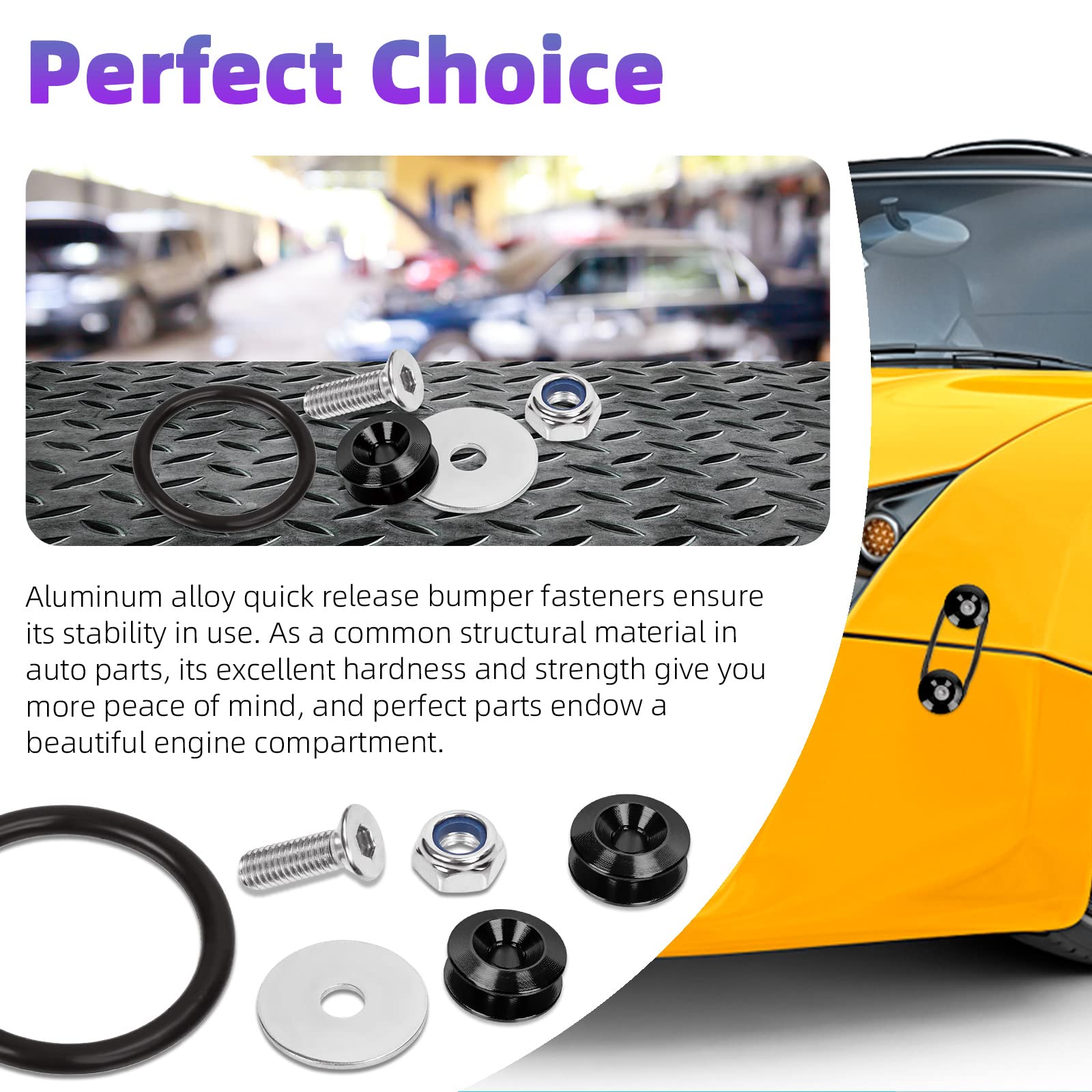 Snapklik.com : 54Pcs - 3 Pairs Black Quick Release Fastener Kit ...