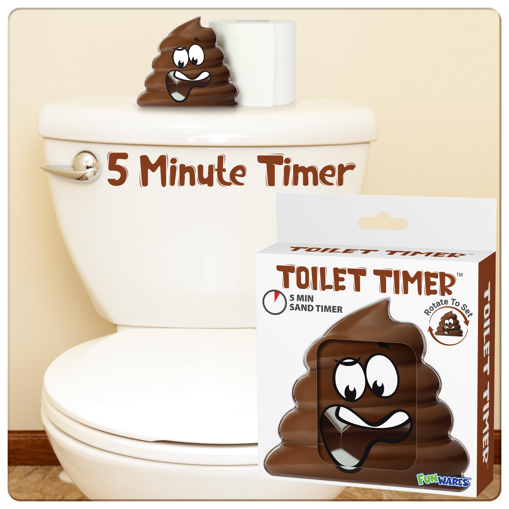 Snapklik.com : Funwares Bathroom Timer Hilarious 5 Minute Sand Timer ...