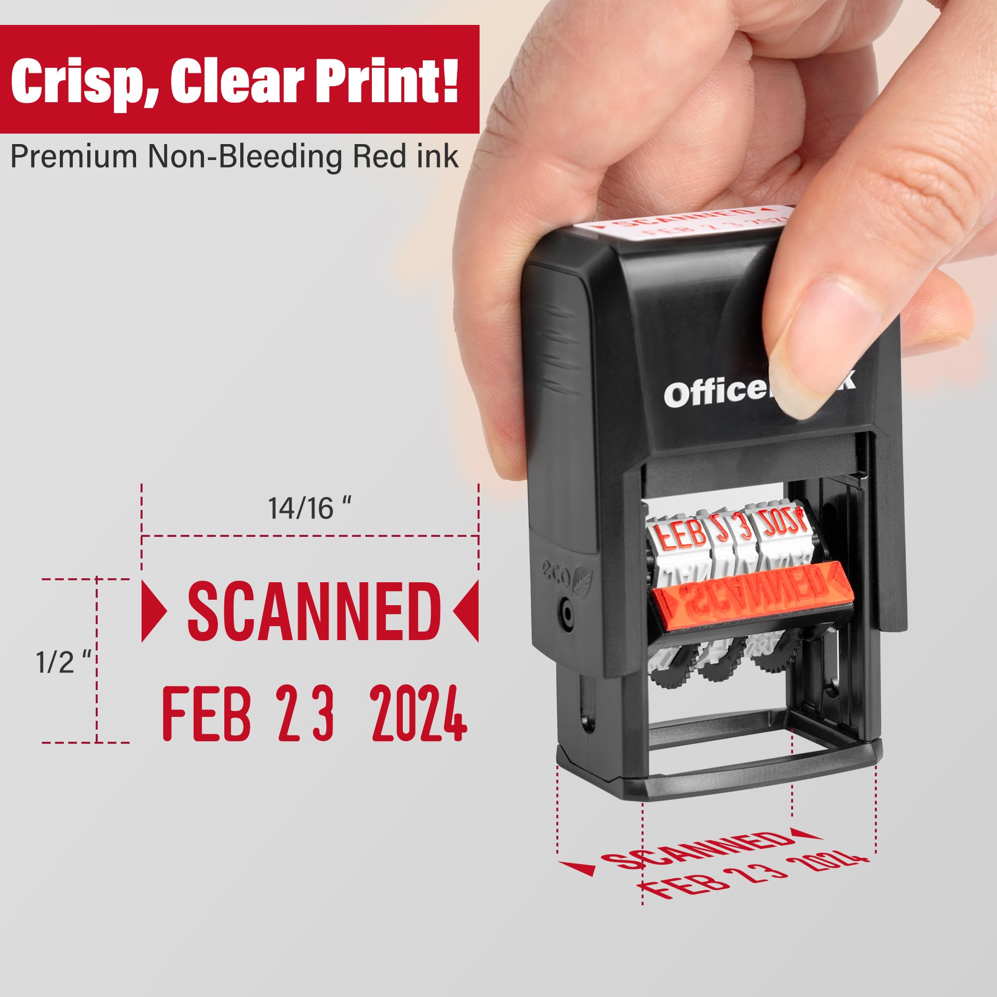 Snapklik.com : Scanned Stamp Self Inking Date Stamper -Refillable ...