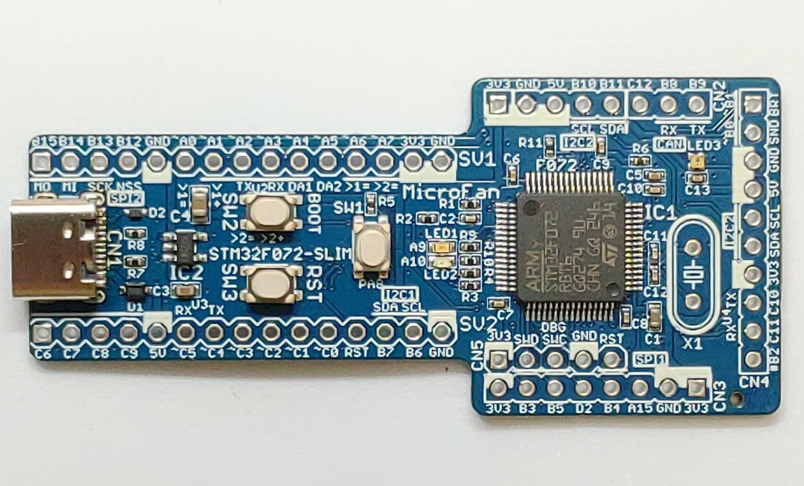 Amazon.co.jp: STM32F072-SLIM (STM32F072RB, ARM Cortex-M0, 48MHz, 128KFlash, 16KRAM) 開発ボード Type-C ...