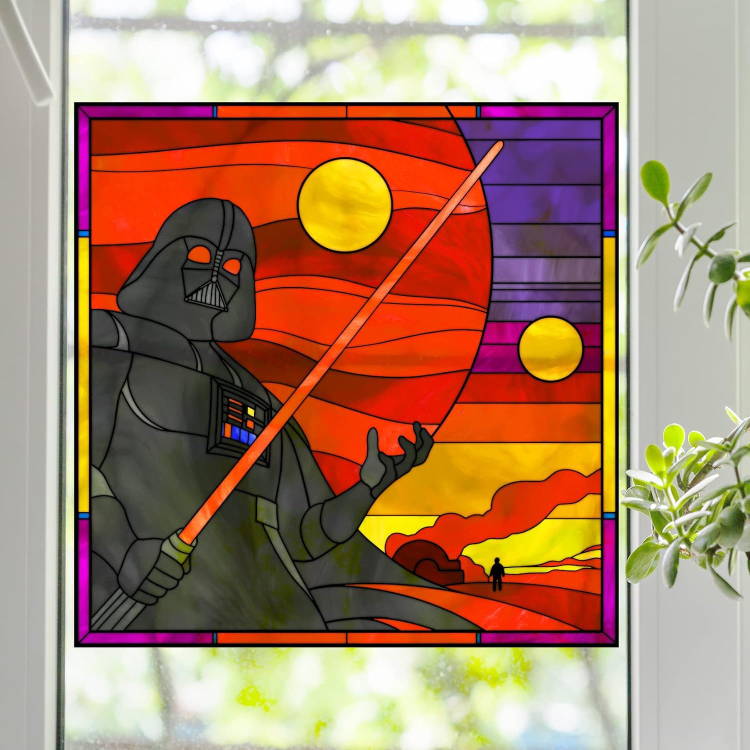 Amazon.com: SW Vader Stained Glass Window Film (24" 24") : Home & Kitchen