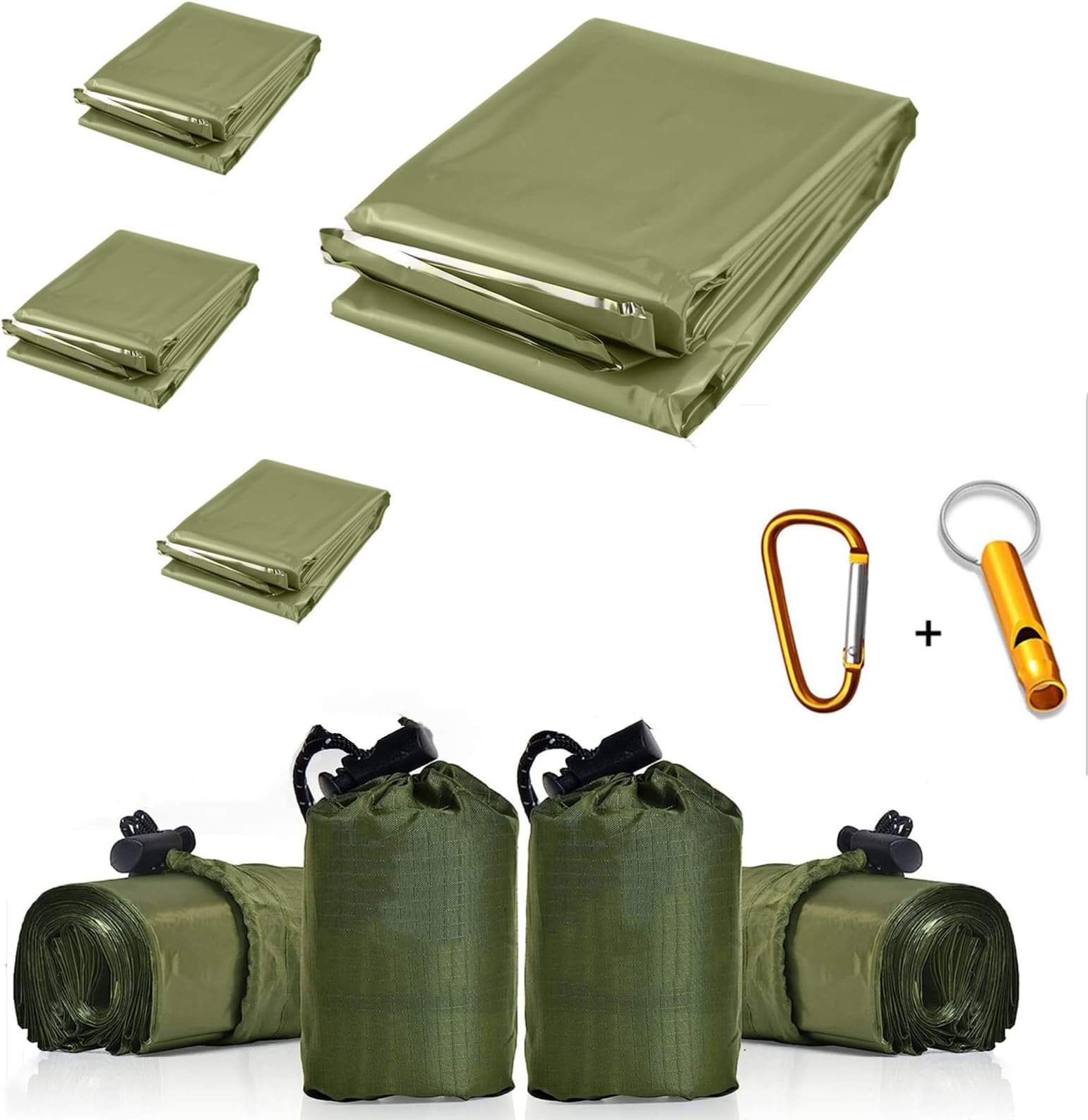 Amazon.com: Ninth C Emergency Blankets,4 Pack Extra Large Thermal Mylar ...