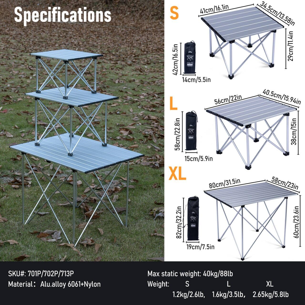 Snapklik.com : iClimb Ultralight Compact Camping Folding Table
