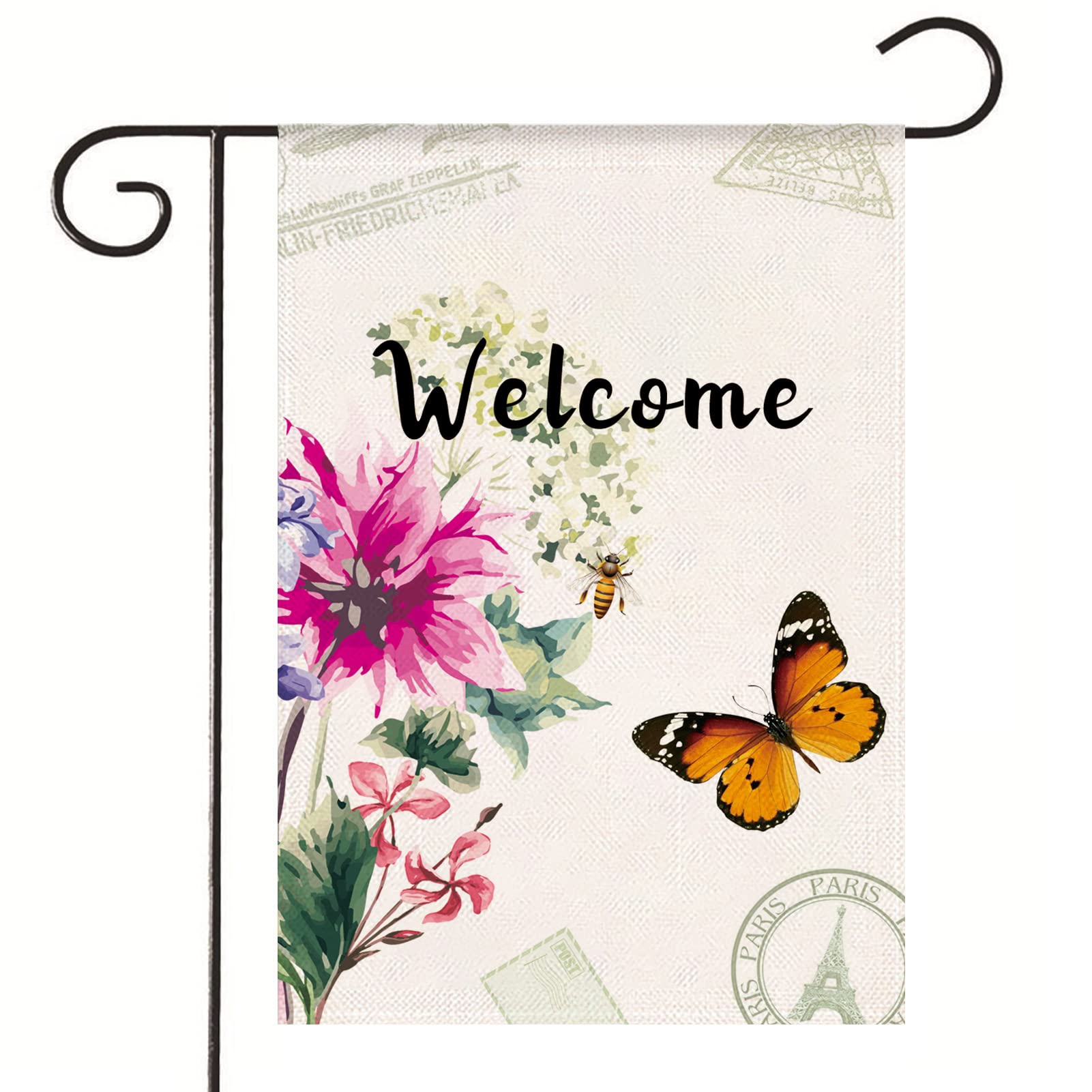 Amazon.com : HOMFREEST Flower Spring Garden Flag 12×18 Inch Vertical ...