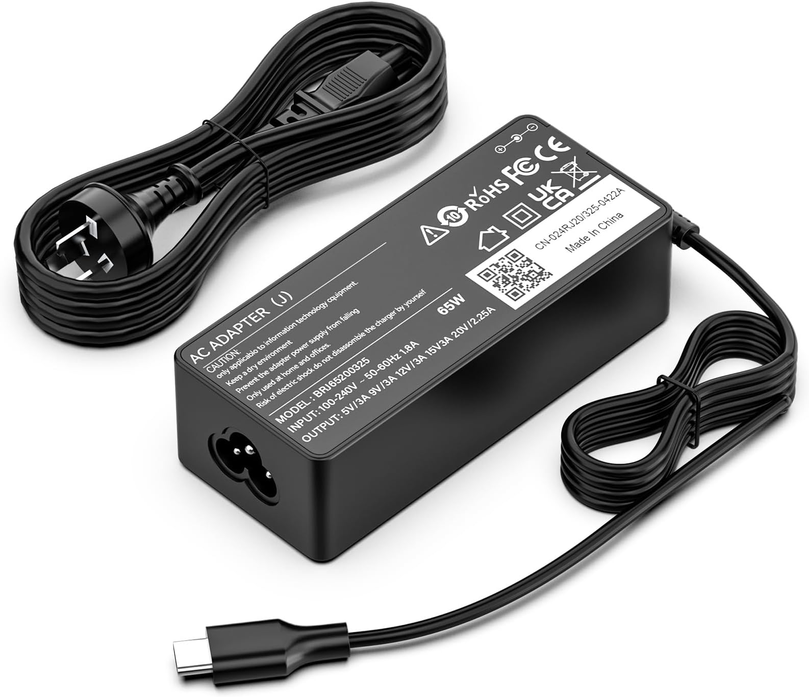65W USB C Laptop Charger Compatiable for Lenovo Thinkpad T480 T490 T495 ...