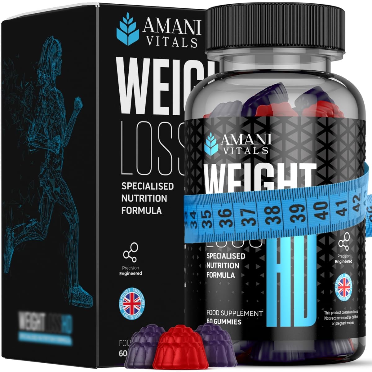 AMANI VITALS - Weight Boss Gummies - Appetite & Metabolism Support - 1 ...