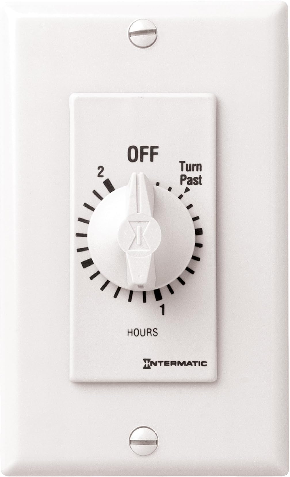 Intermatic FD32HW 2-Hour Spring-Loaded Wall Timer for Lights and Fans ...