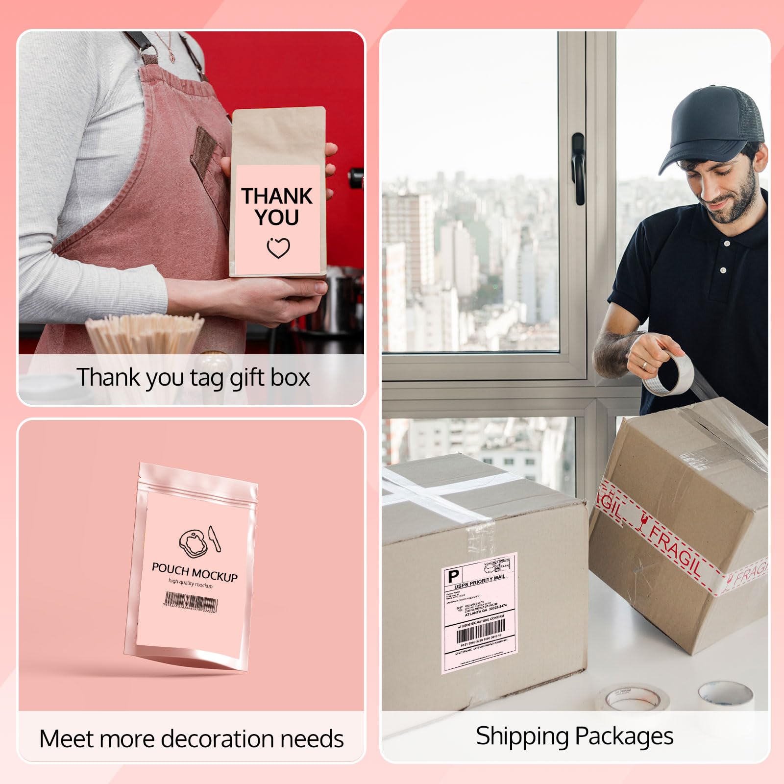 Snapklik.com : 4"x6" Thermal Printer Label For Barcodes, Address, Small ...