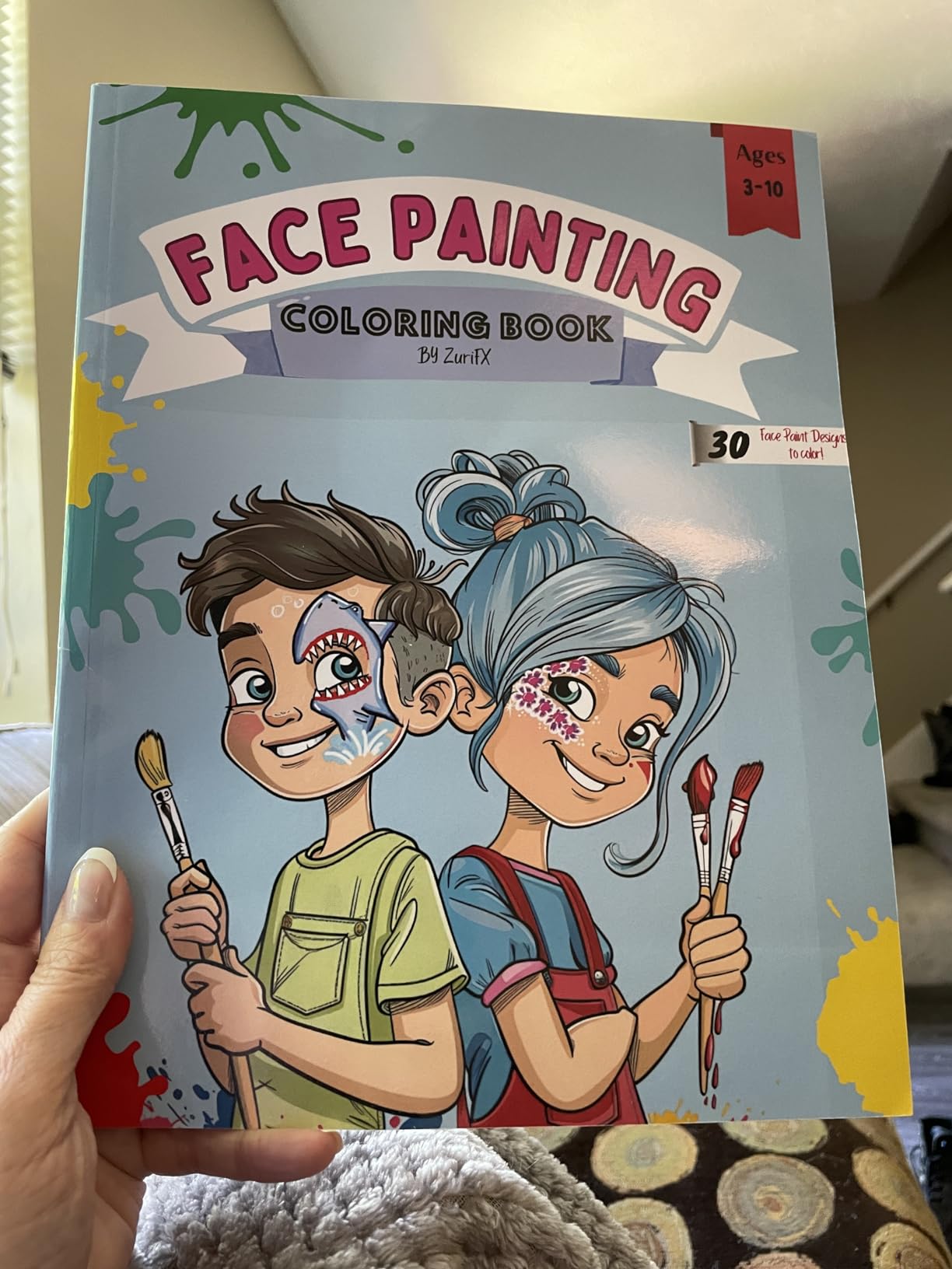 Face Painting Coloring Book: Johnson, Ms Zuri Anne: 9798321589786 ...