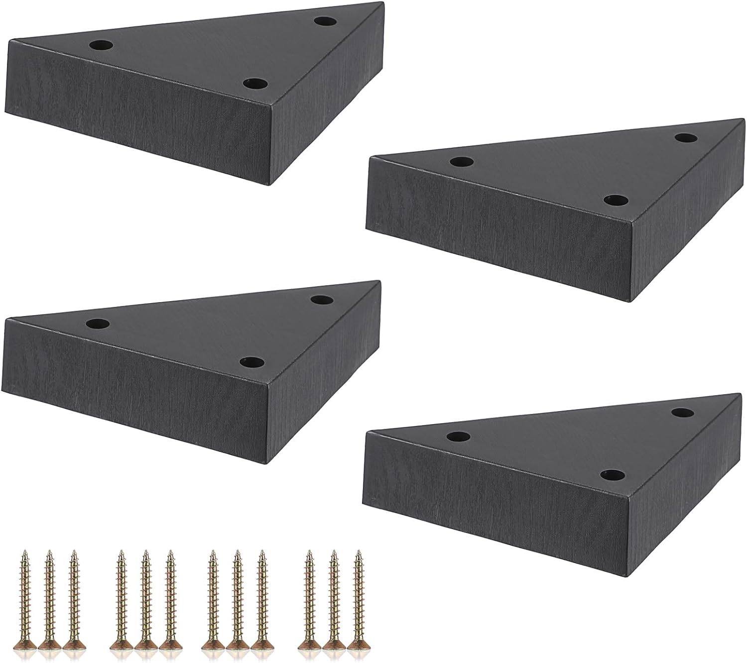 SUMNACON Set of 4 Plastic Furniture Legs Sofa Feet, Triangle ...