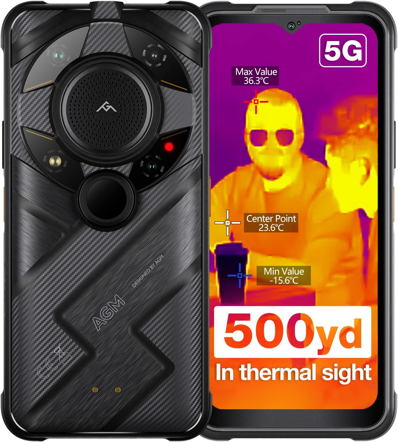 Amazon.com: AGM G2 Guardian 5G Rugged Smartphone with 256x192 ...