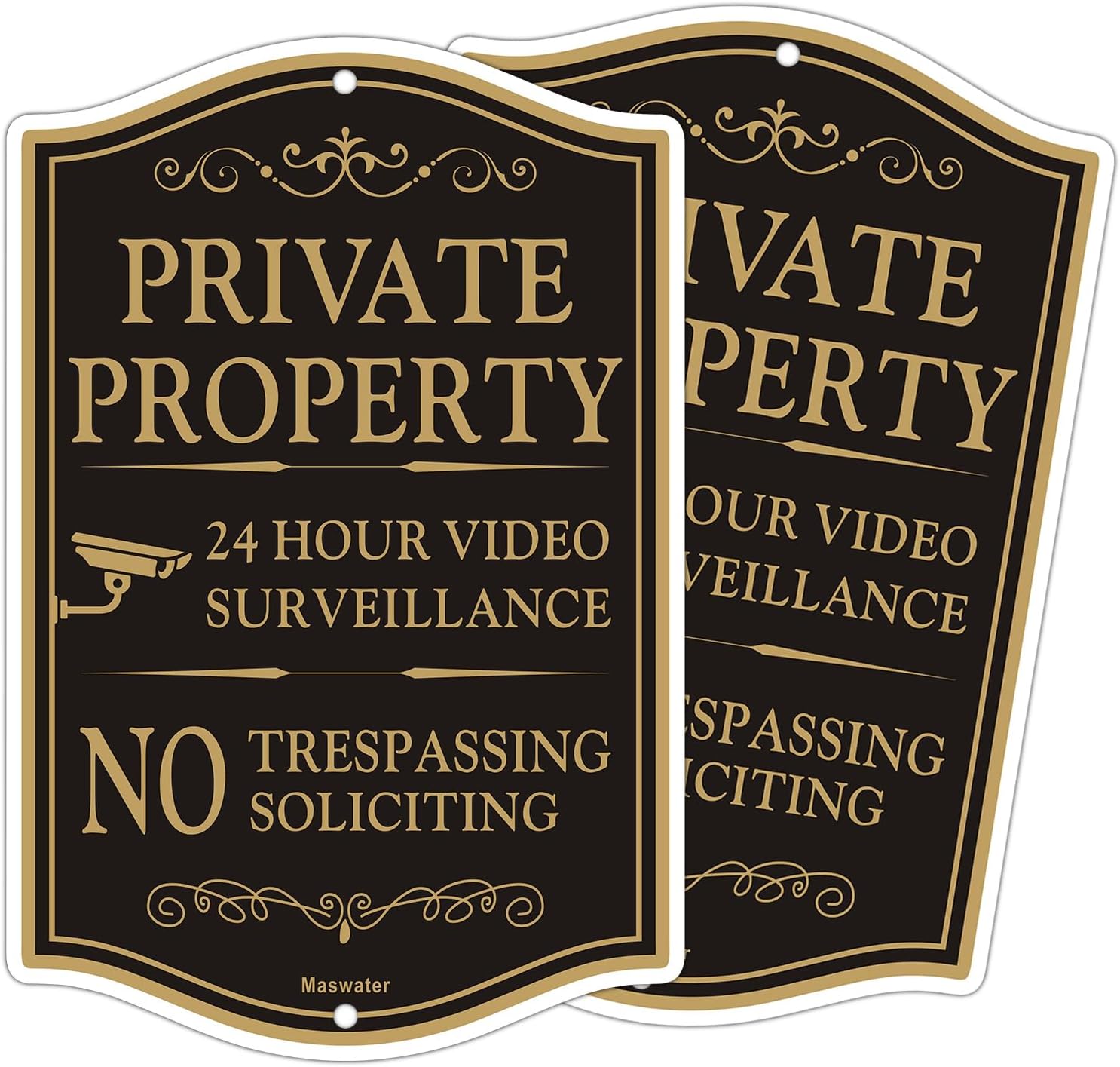 Amazon.com : Large Private Property No Trespassing Sign, 2-Pack 12" x ...