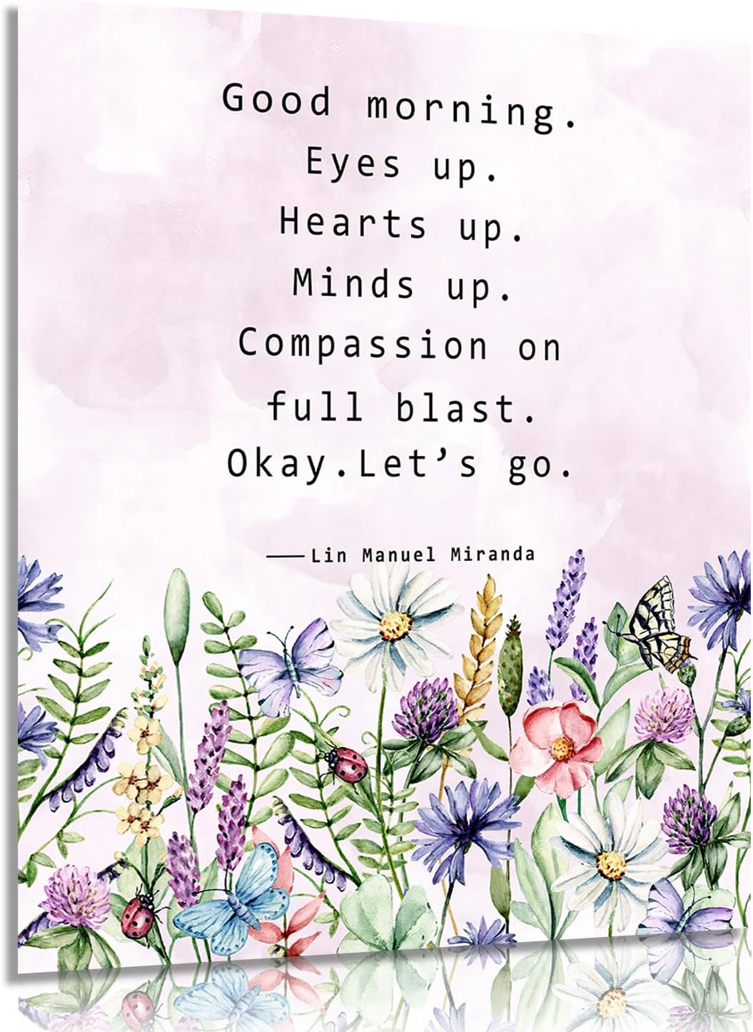 Dazzlewall Motivational Flower Wall Decor Poster Inspirational Quotes ...