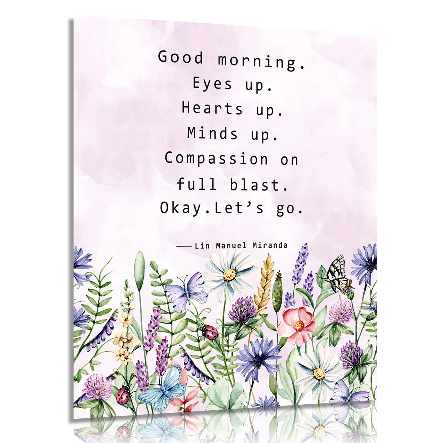Dazzlewall Motivational Flower Wall Decor Poster Inspirational Quotes ...