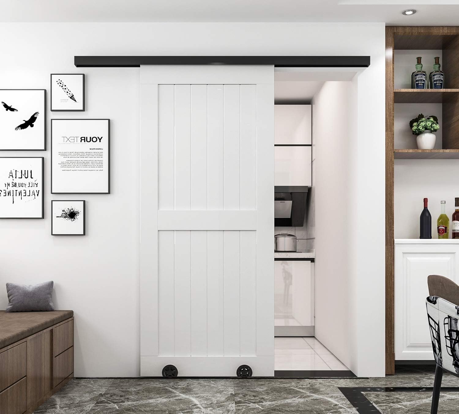 Amazon.com: DIYHD 5FT Wall Mount Box Track Floor Roller Bottom Rolling ...