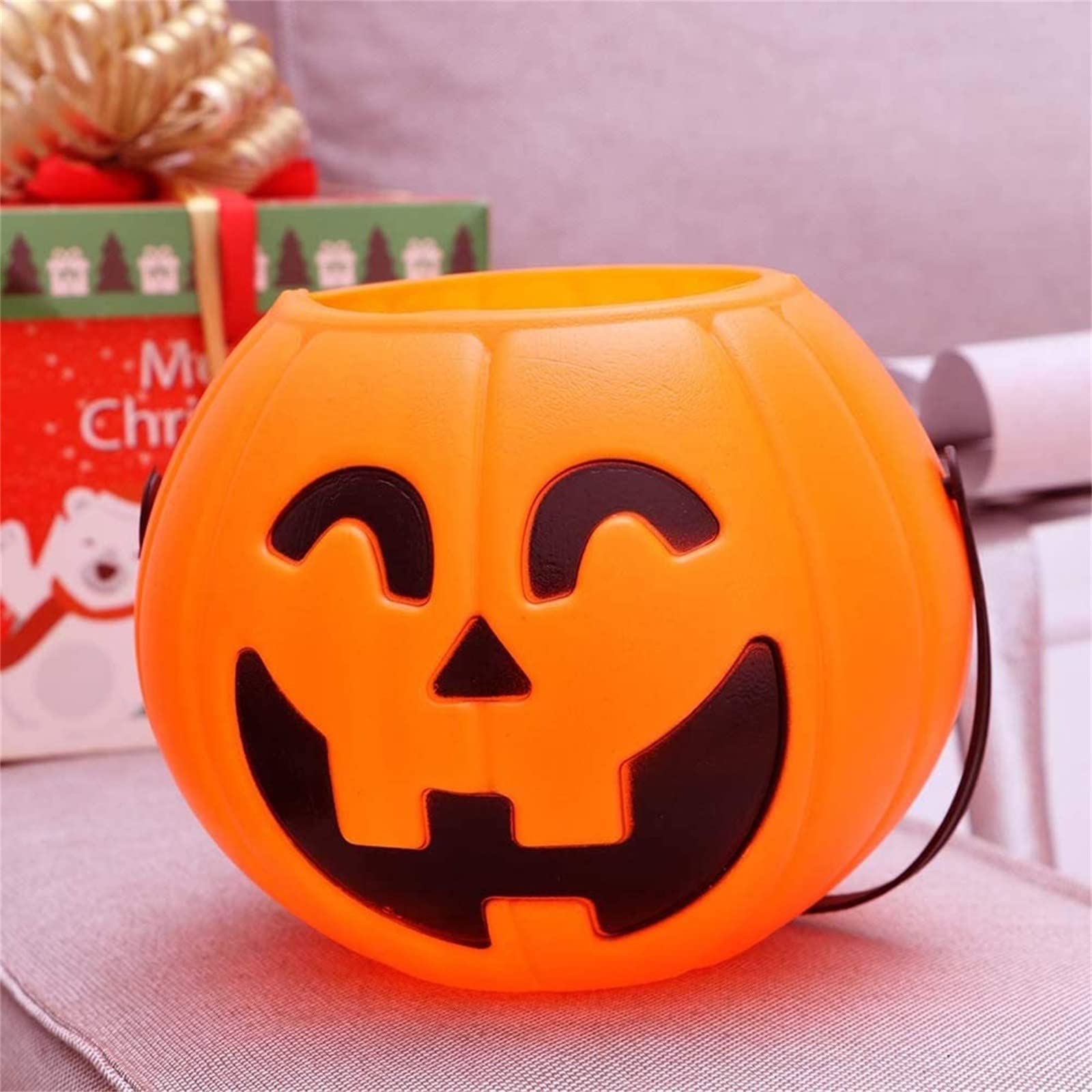 Amazon.com: Generic Halloween Pumpkin Candy Bucket,Halloween Pumpkin ...