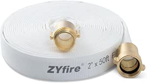 Amazon.com: ZYfire Fire Hose - 2" ID x 50 FT Single Jacket TPU ...