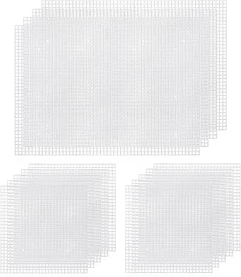 14 Pcs Plastic Mesh Sheet, 2 Size Cross Stitch Plastic Canvas Sheets ...