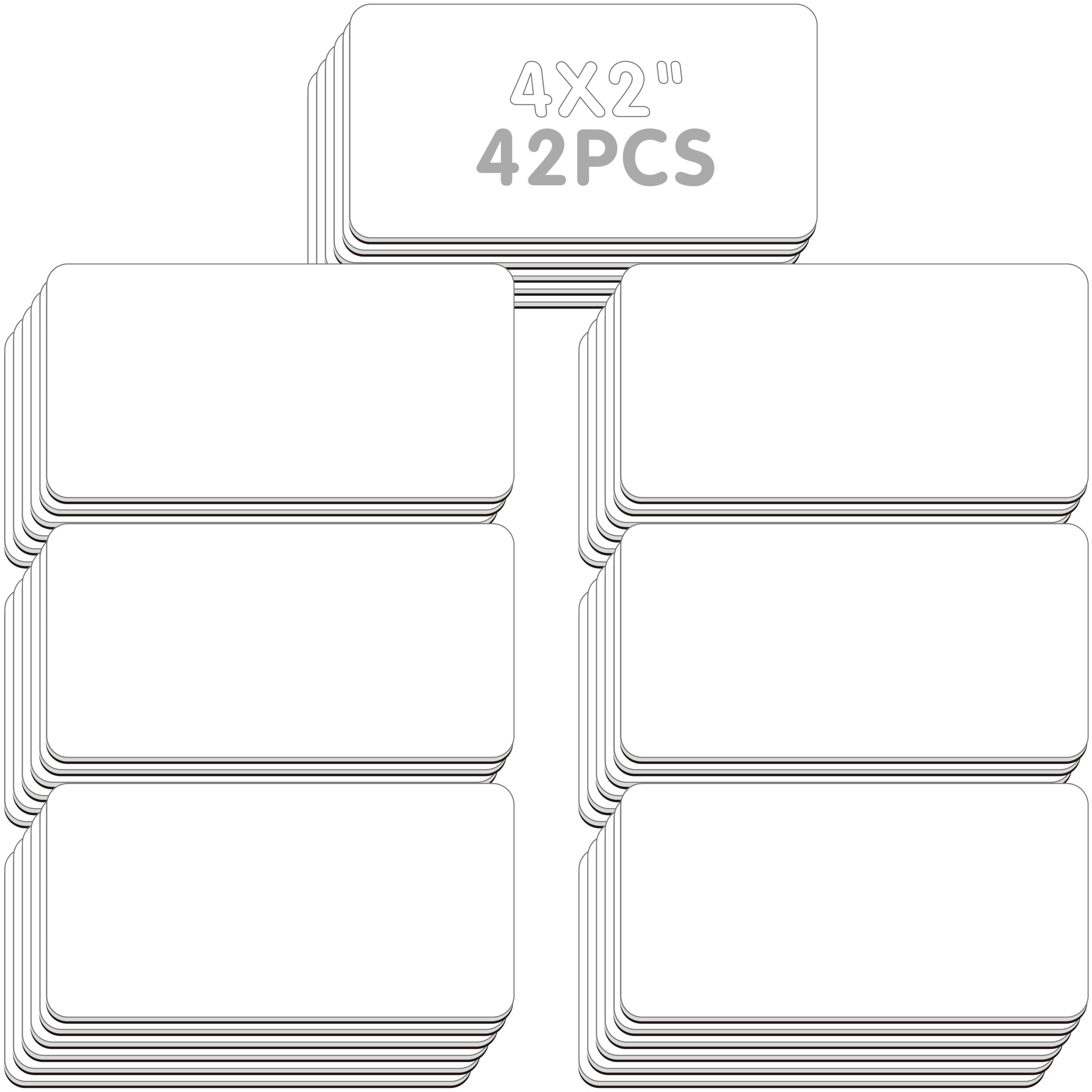 Magnetic Name Tag Label, 42 PCS Dry Erase Reusable Blank Name Stickers ...