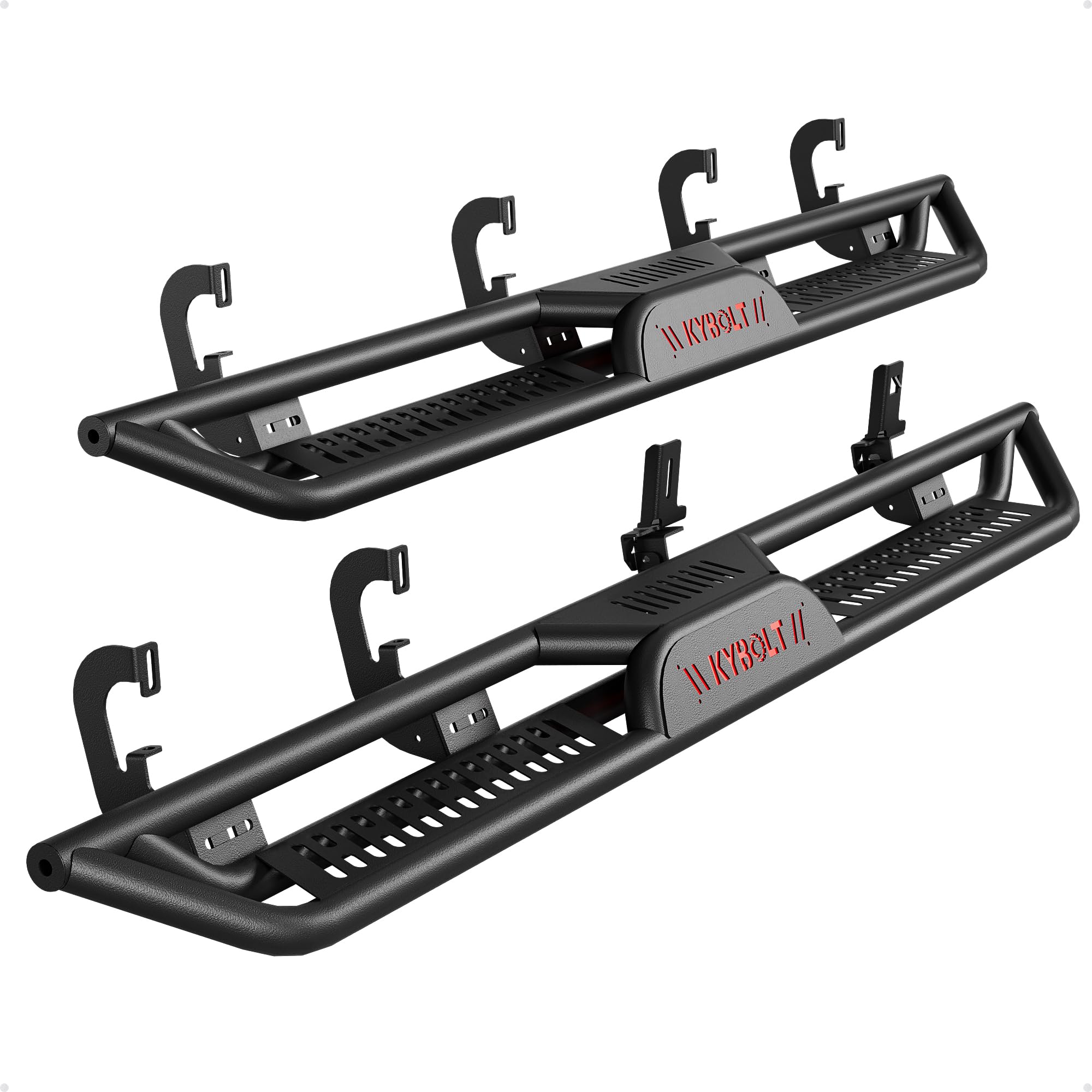 Amazon.com: KYBOLT Running Boards 6.5 Inches with Two Stairs Design ...