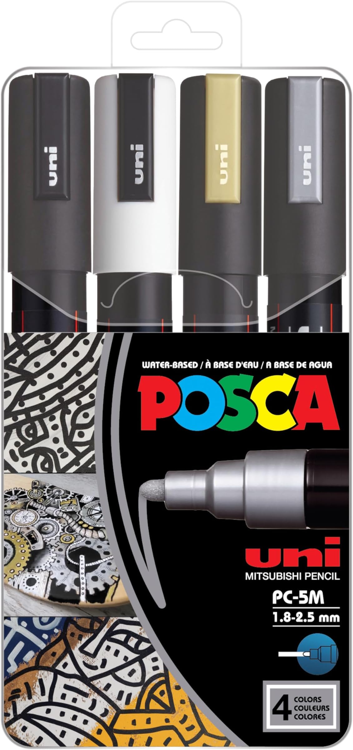 Amazon.com : UNI POSCA PC-8K CHISEL TIP MARKER PEN- GREEN (BOX OF 6 ...