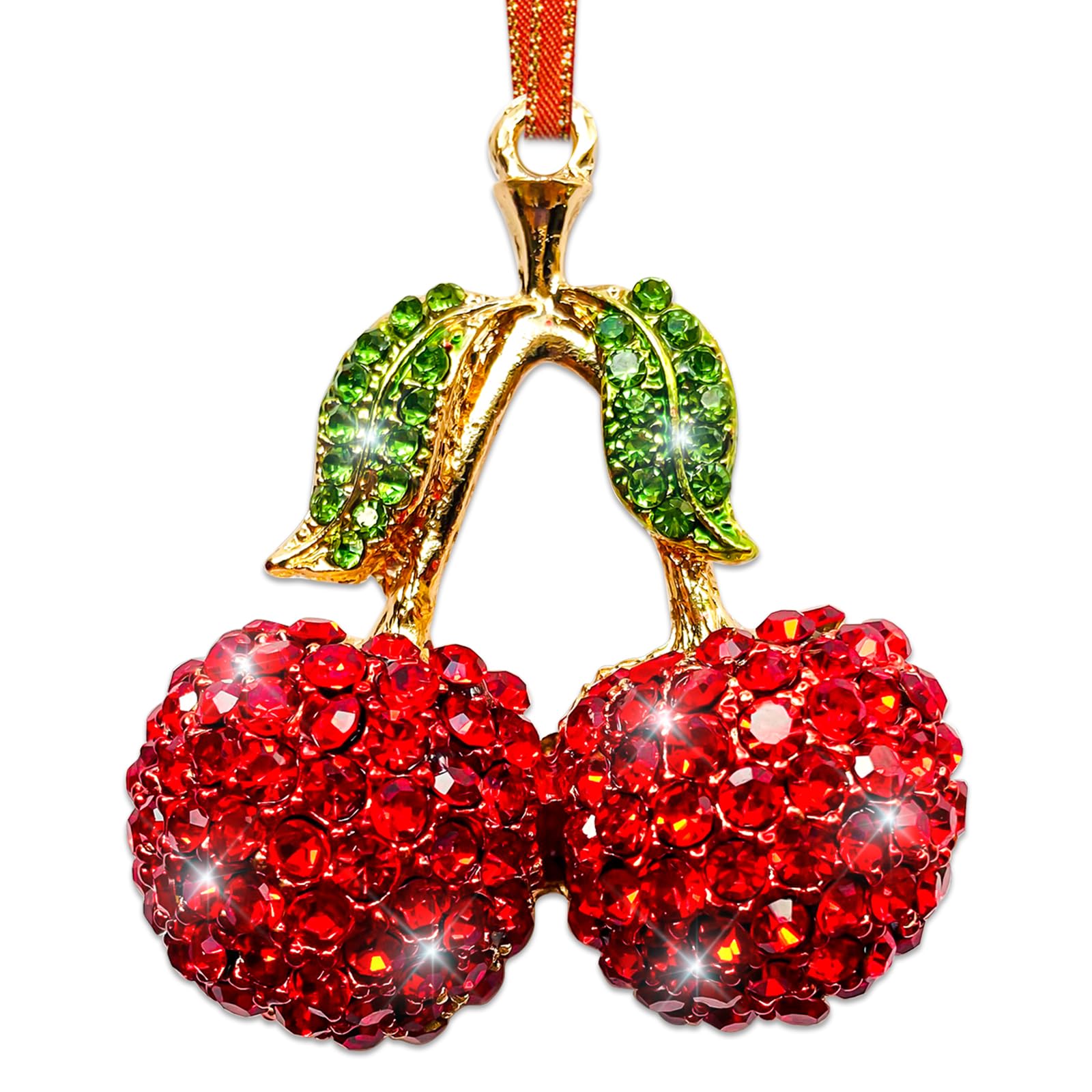 Amazon.com: HEYINSHEN Cherry Christmas Ornament Metal Cherry Ornament ...