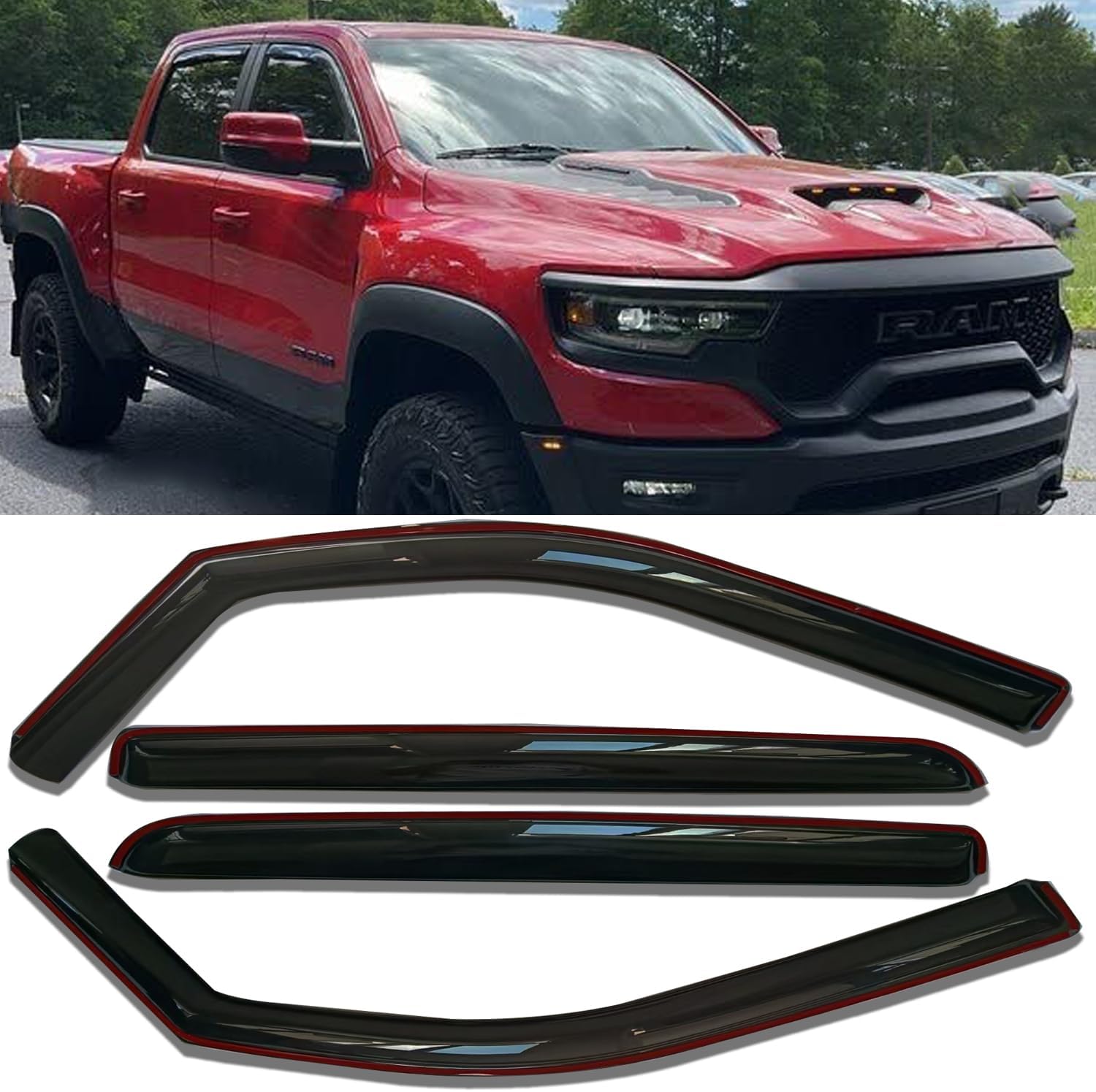 Amazon.com: Voron Glass in-Channel Extra Durable Rain Guards for Trucks ...