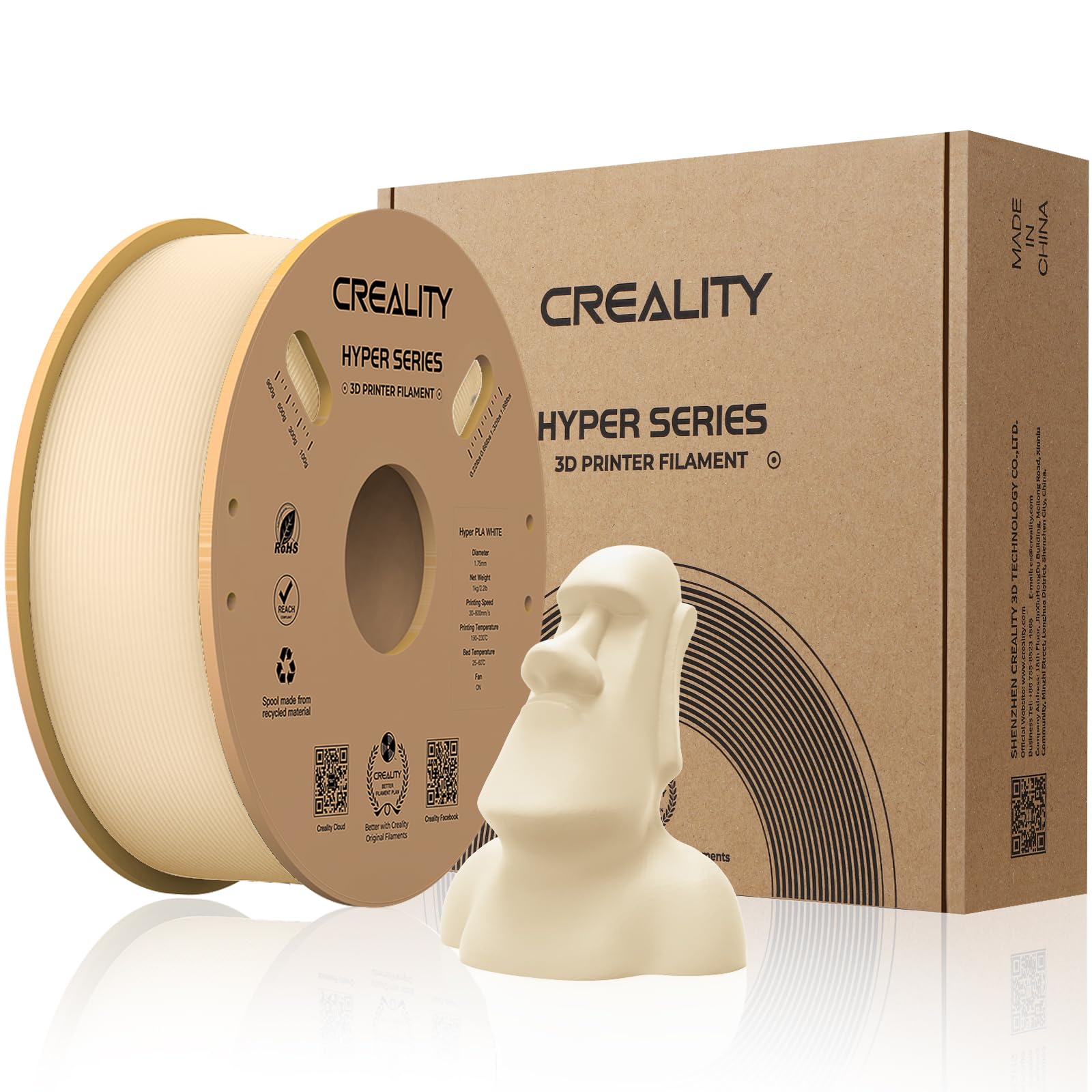 Creality Official 3D Printer Filament, Hyper PLA High Speed Filament, 1 ...