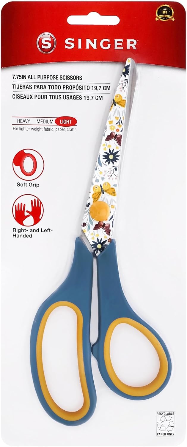 Amazon.com: SINGER 7.75” Fashion Butterfly All Purpose Scissors ...